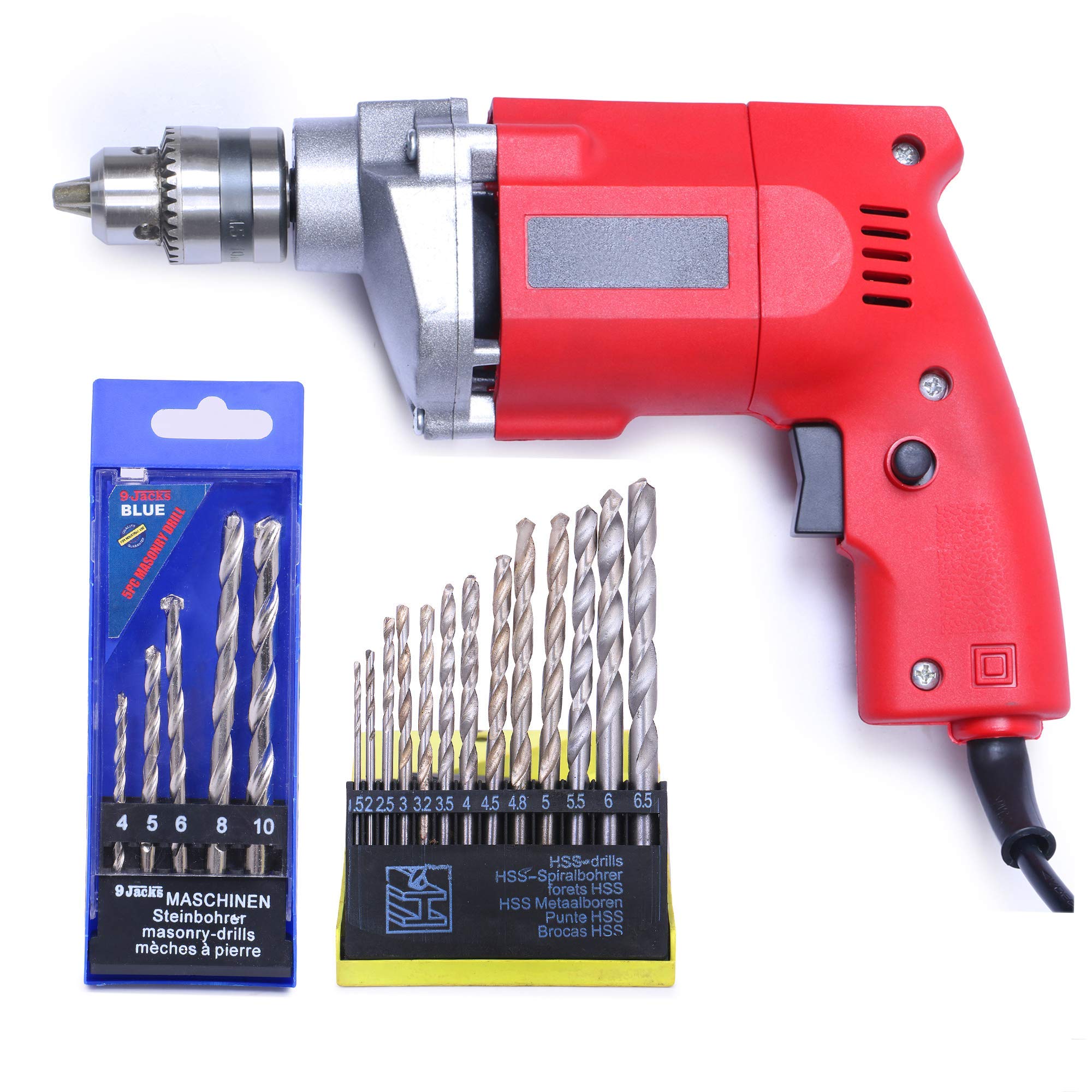 ADAWAT Electric Drill Machine 10MM +13 PCS Heavy Duty for Home USE and ...