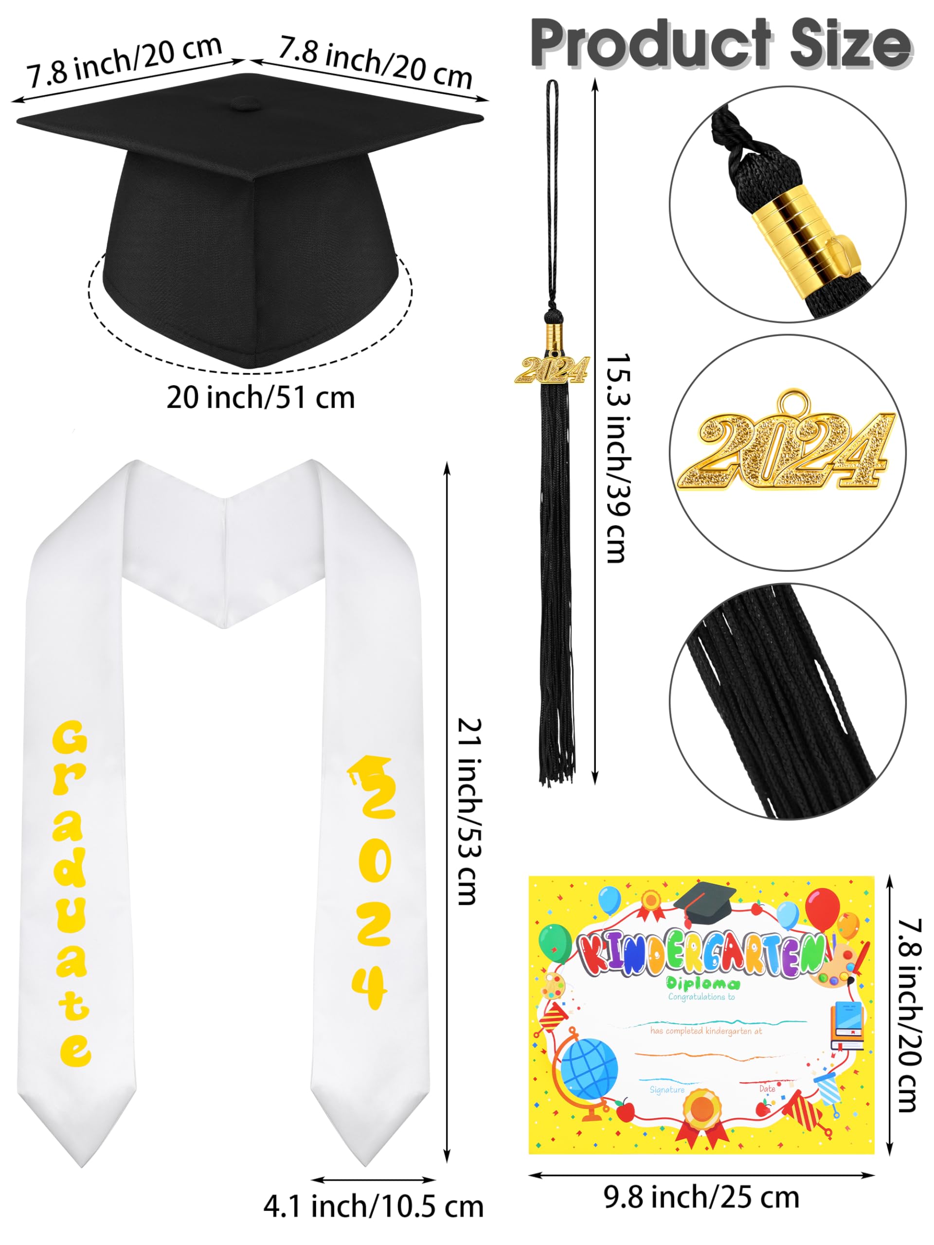 Snapklik.com : SOMSOC Matte Preschool Kindergarten Graduation Gown Cap ...