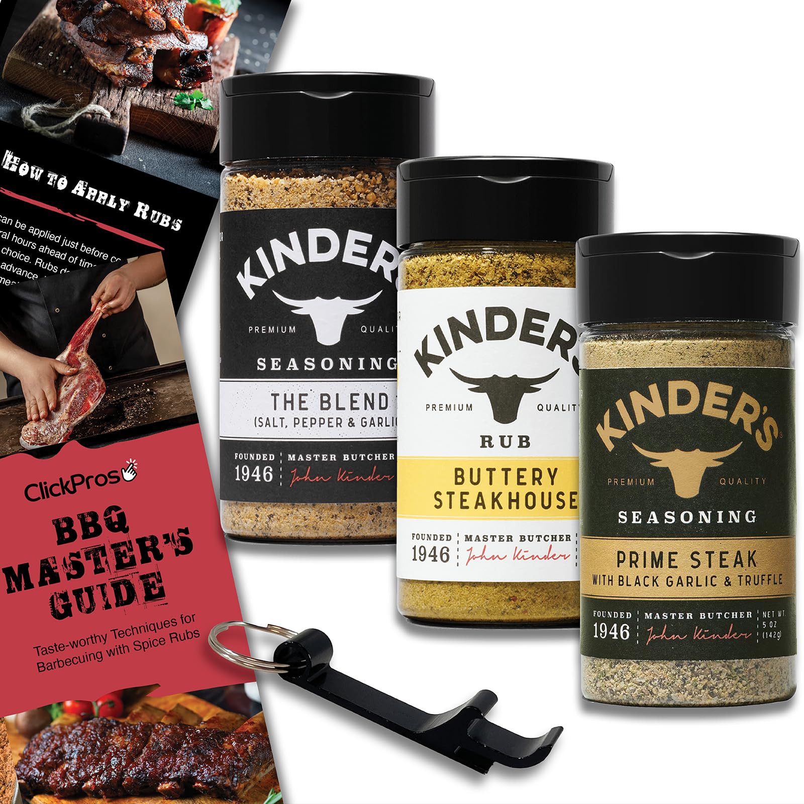Snapklik.com : Kinders BBQ Rub Seasoning 3 PK Bundle (16.7 Oz) Steak