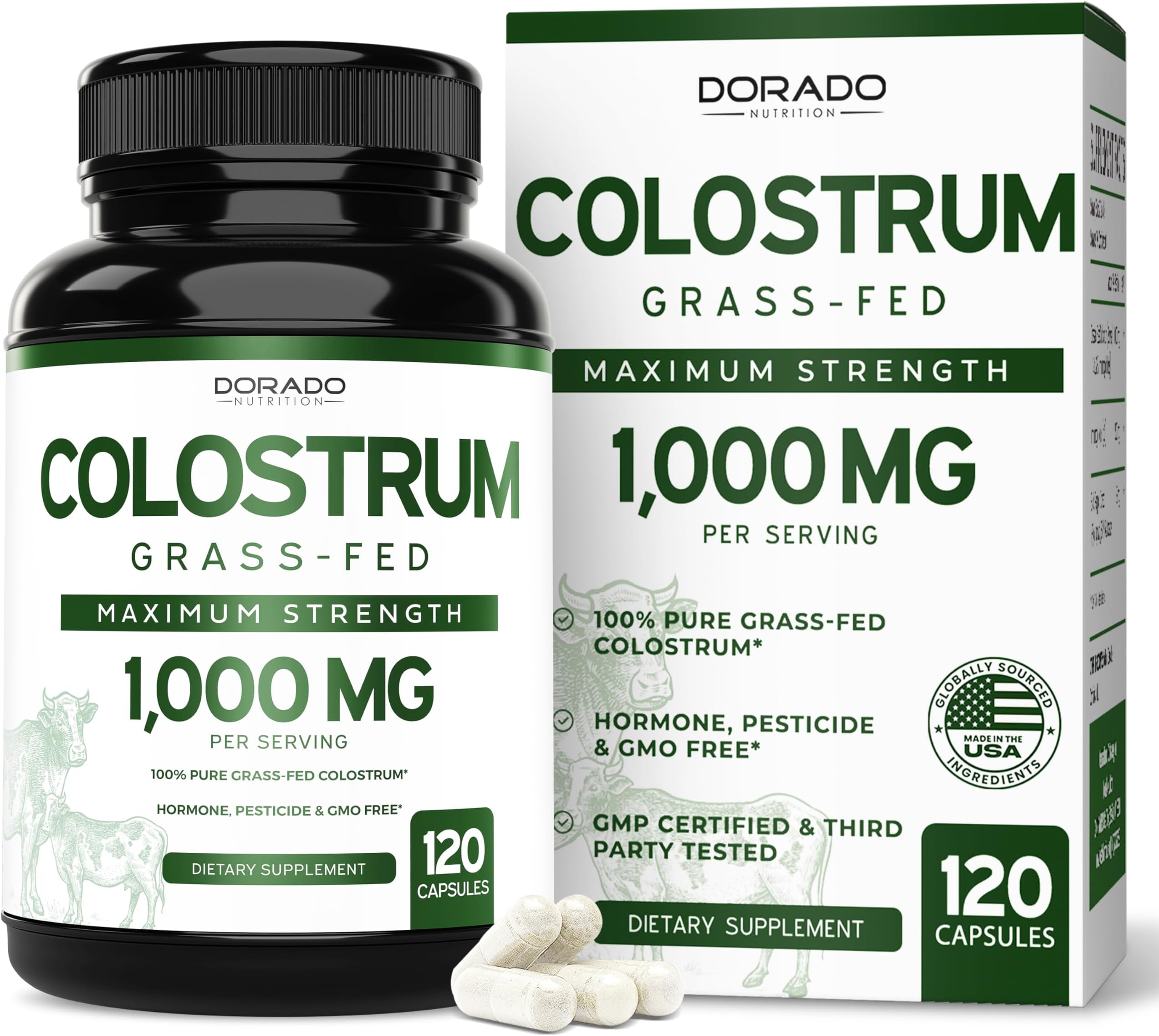 Amazon.com: Nutricost Colostrum 500mg, 120 Caps (2 Bottles) : Health ...