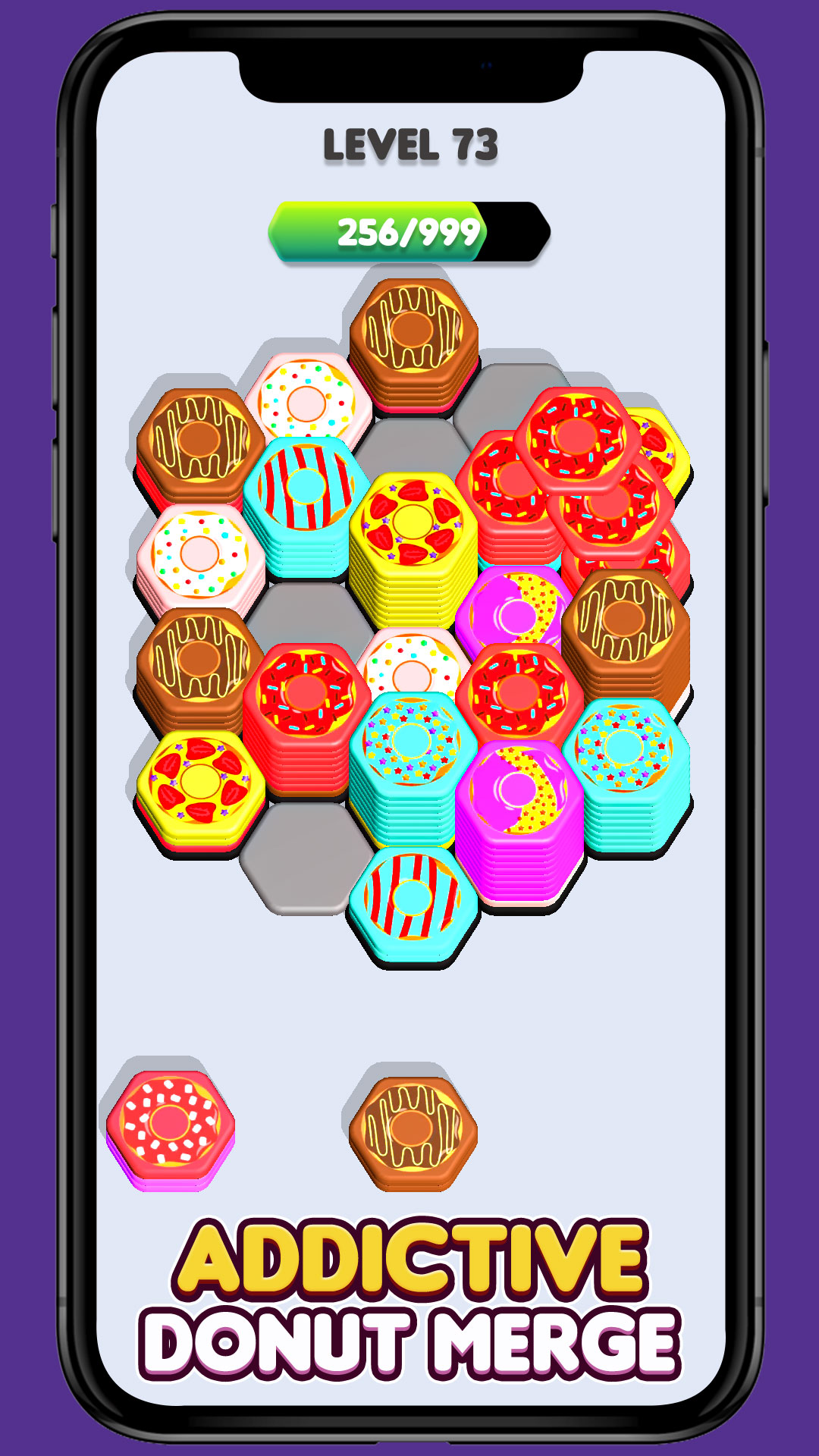 Hexa Sort Donut Stack Color Puzzle: Hexa Sorting Donut Match Sort Merge ...