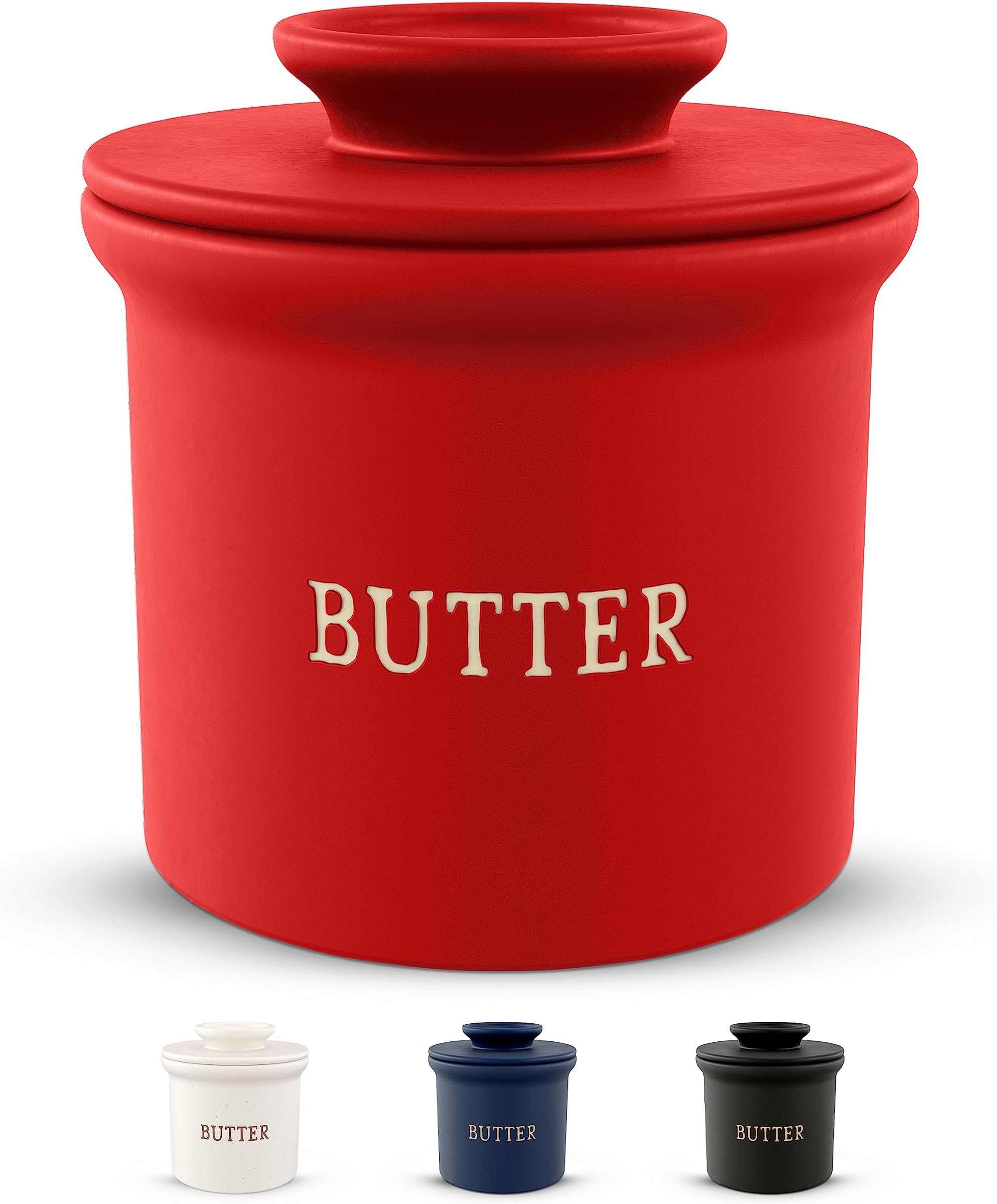 Amazon.com | BRT Ceramic French Butter Keeper Crock Storage Jar Butter ...
