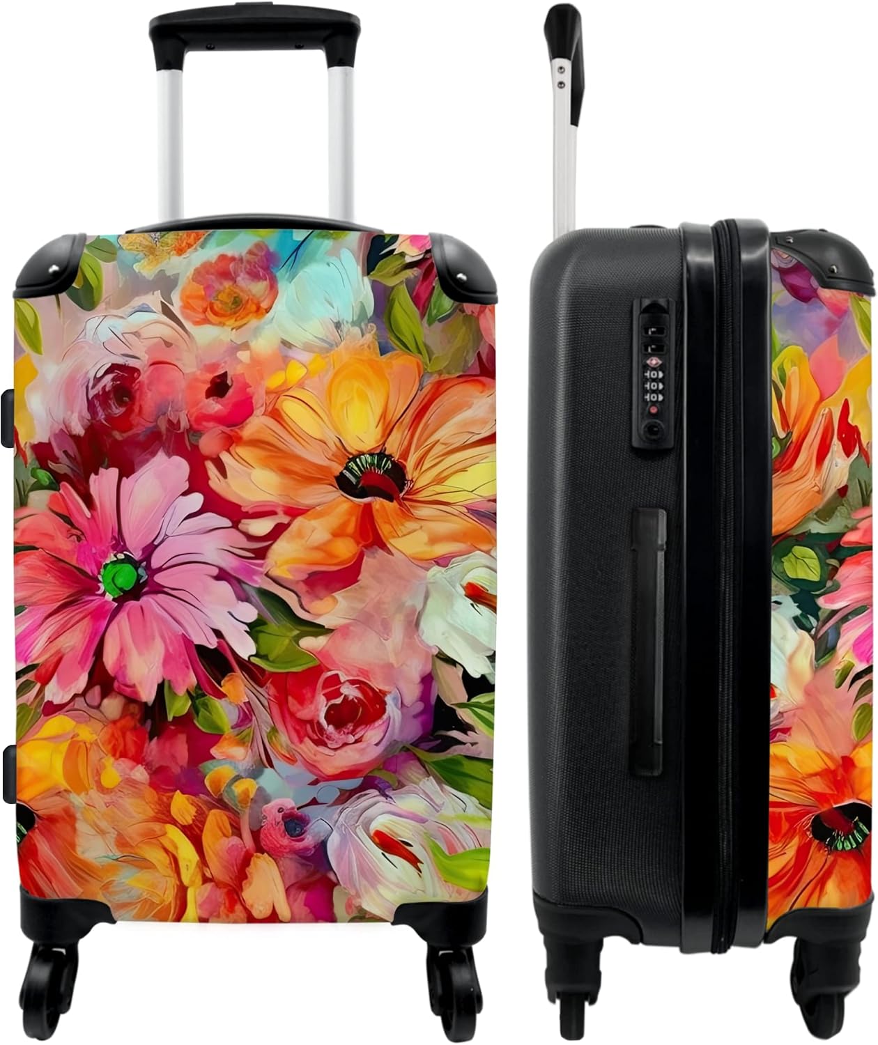 NoBoringSuitcases.com® Koffer groß Trolley Rollkoffer Reisekoffer mit 4 ...