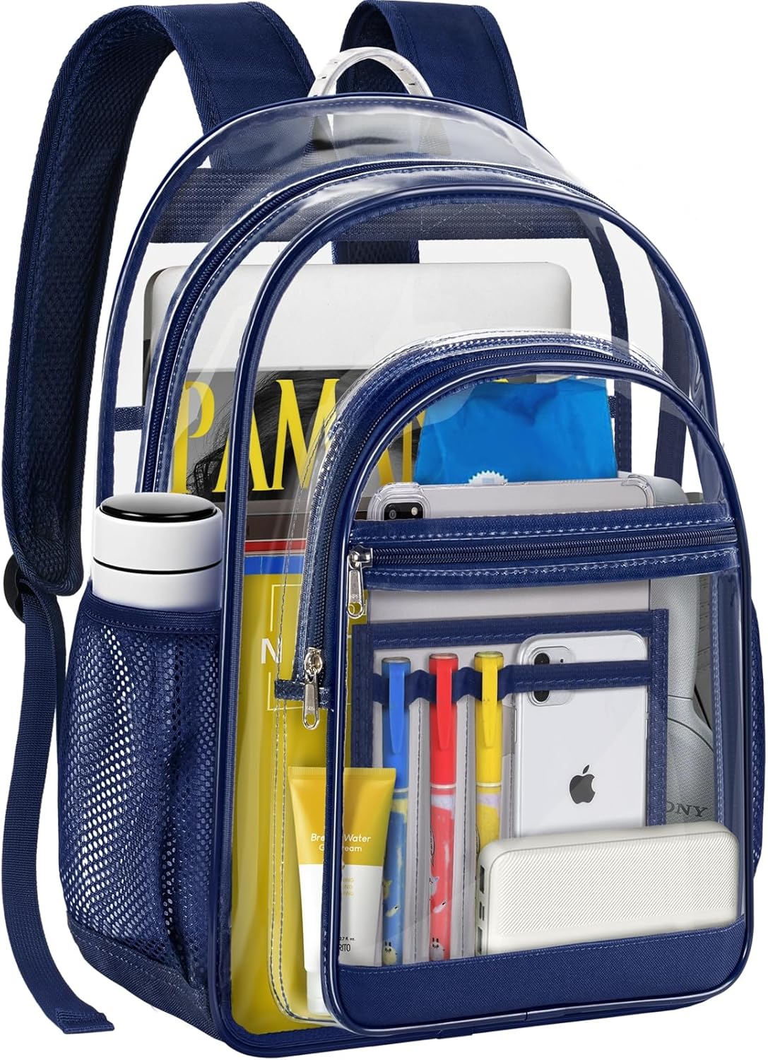 Amazon.com | GEAMSAM Clear Backpack,17" Large Heavy Duty Transparent ...