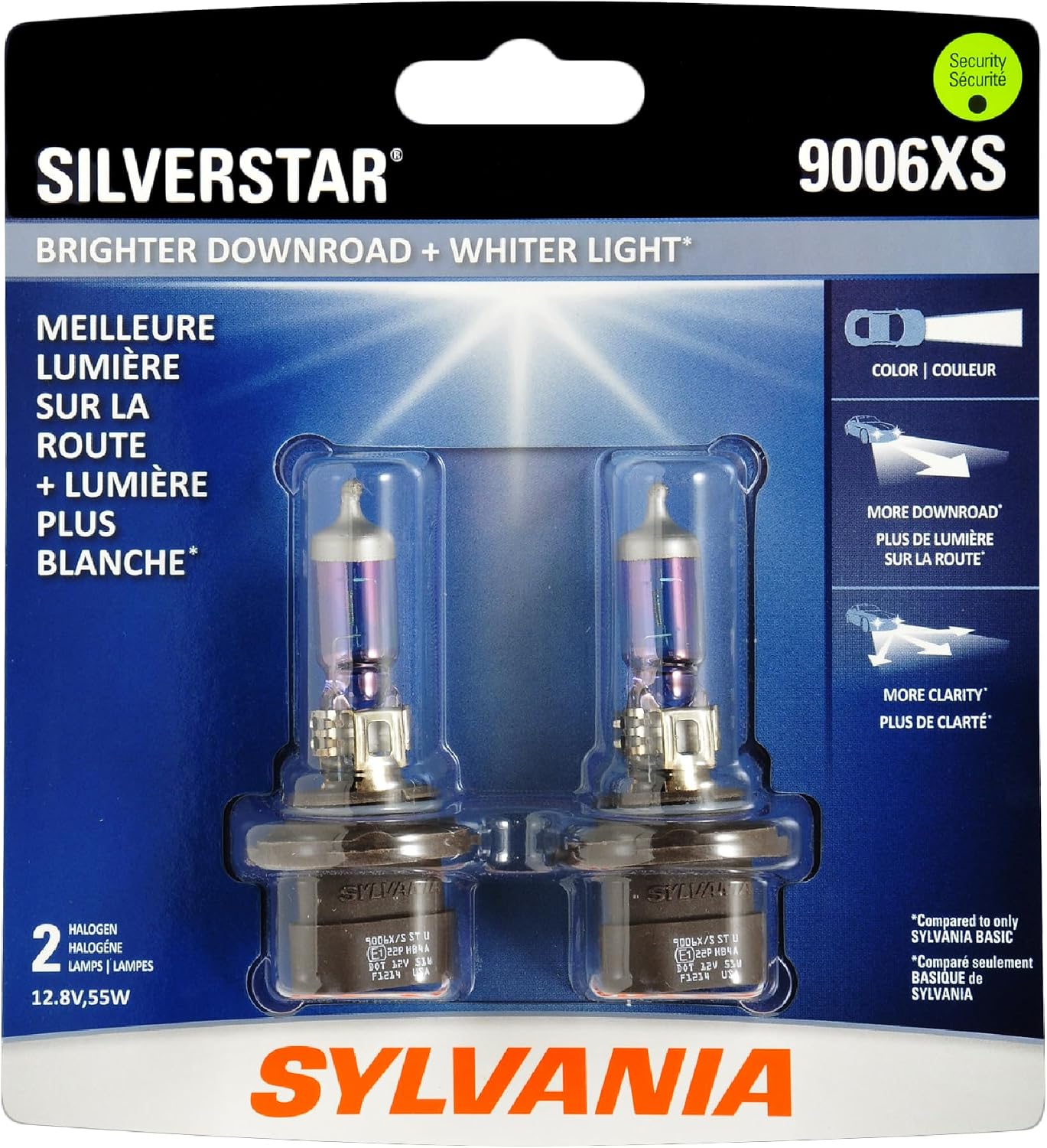 SYLVANIA - 9006XS SilverStar - High Performance Halogen Headlight Bulb ...