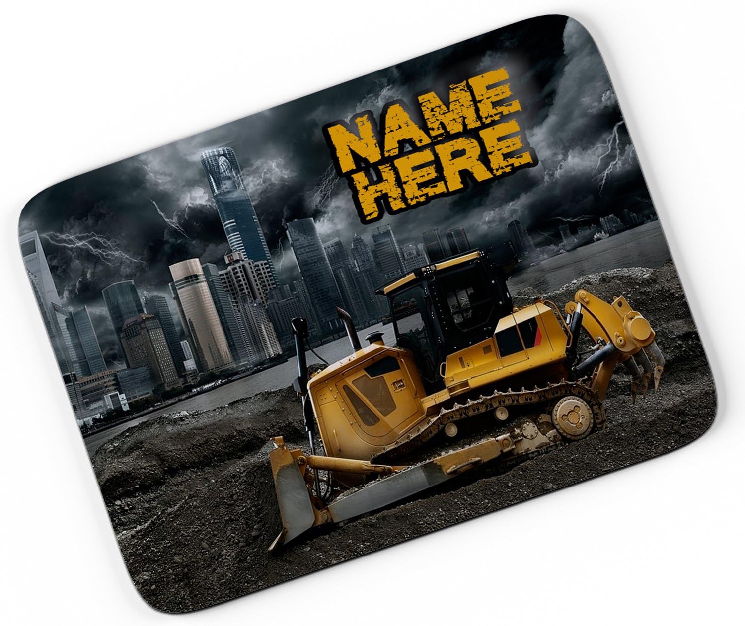 Personalised Mouse Mat CONSTRUCTION DIGGER JCB LB005 Computer Pad PC ...