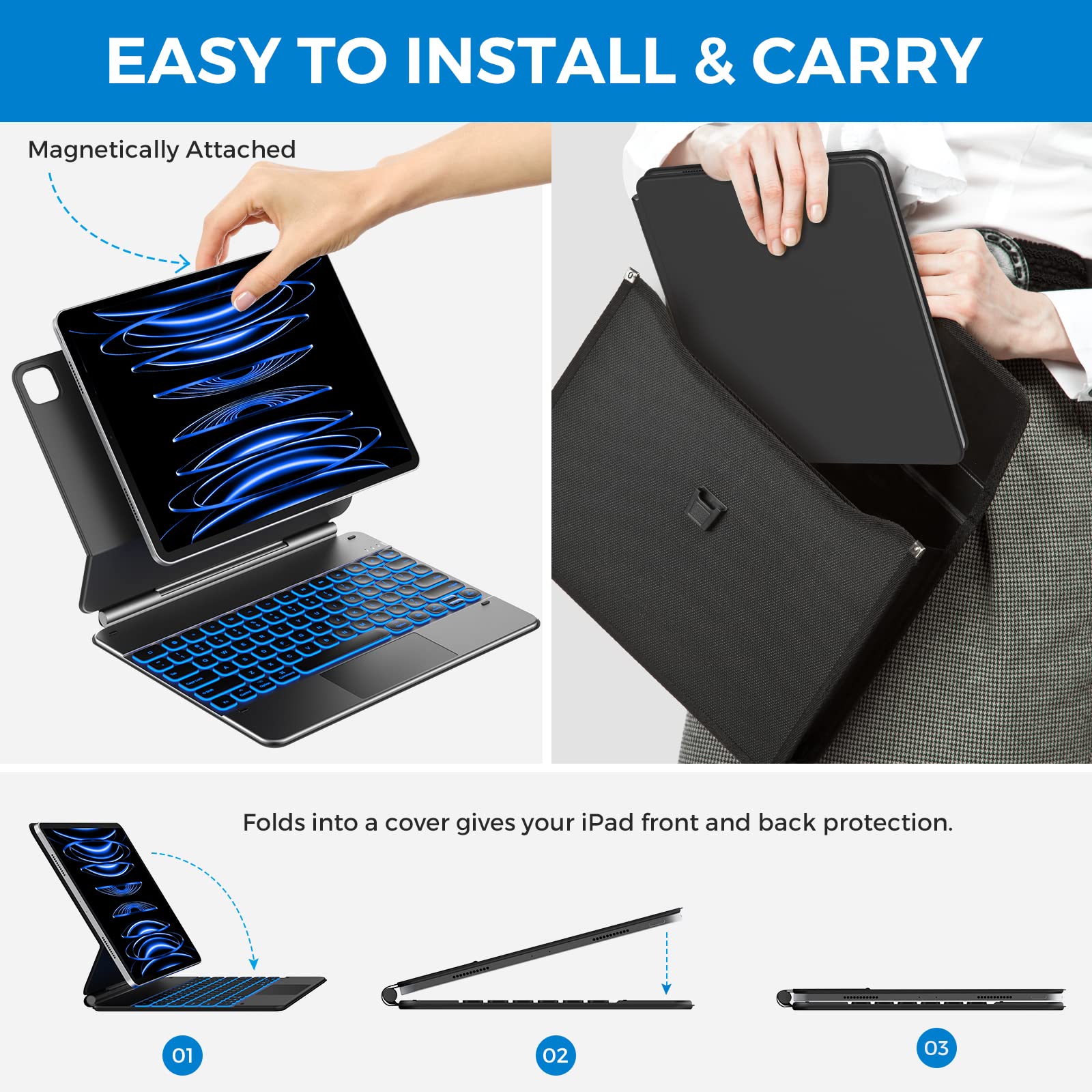 typecase Edge Keyboard Case for iPad Pro 12.9 (6th / 5th / 4th / 3rd ...