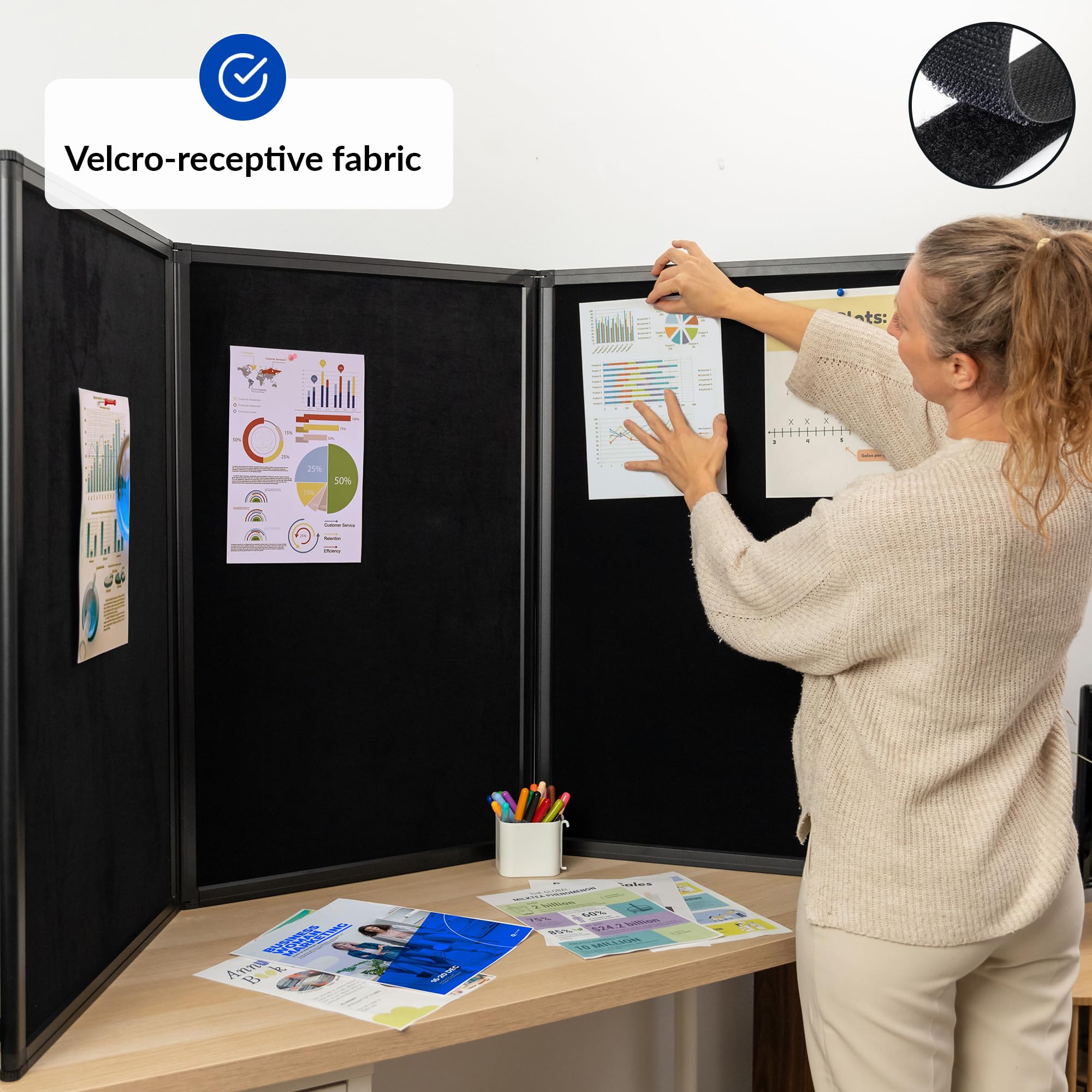 Snapklik.com : Trifold Display Board Magnetic Presentation Whiteboard ...