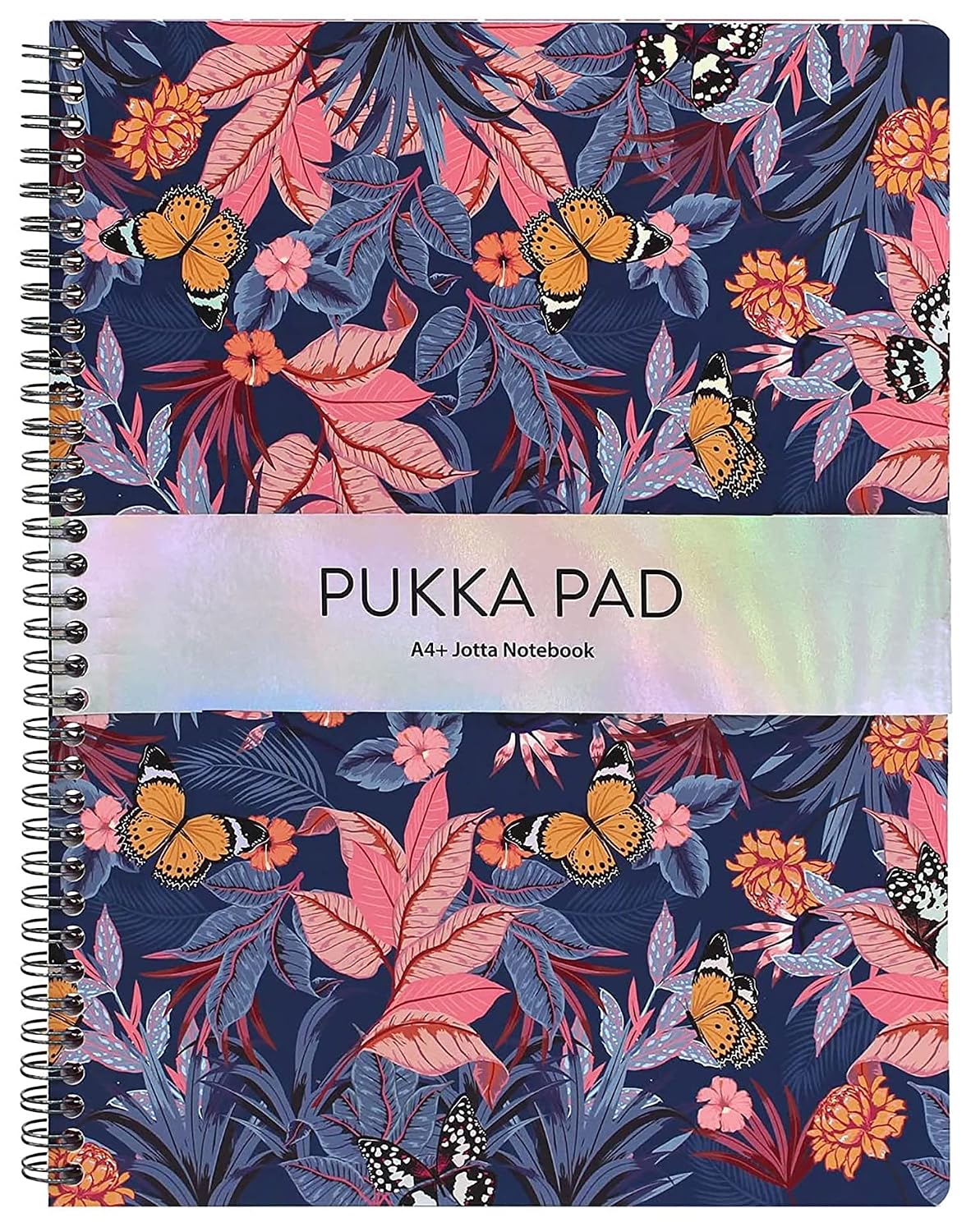 Pukka Pad A4 Size, Navy Bloom Range Jotta Notebook Notepad Diary Ruled ...