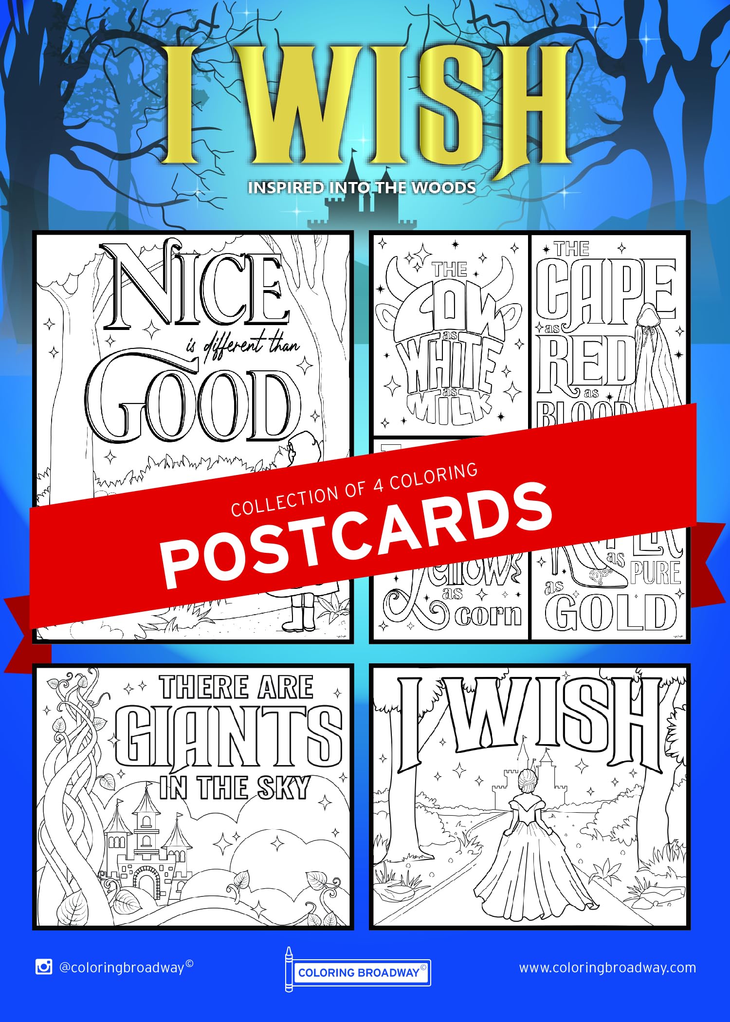 Amazon.com : Coloring Broadway - Into the Woods Inspired Coloring ...