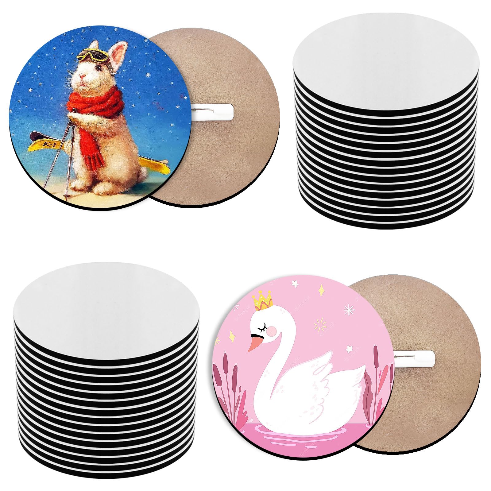 DIY Craft Buttons Personalized 30 Pcs 3 Inch Sublimation Button Blanks ...