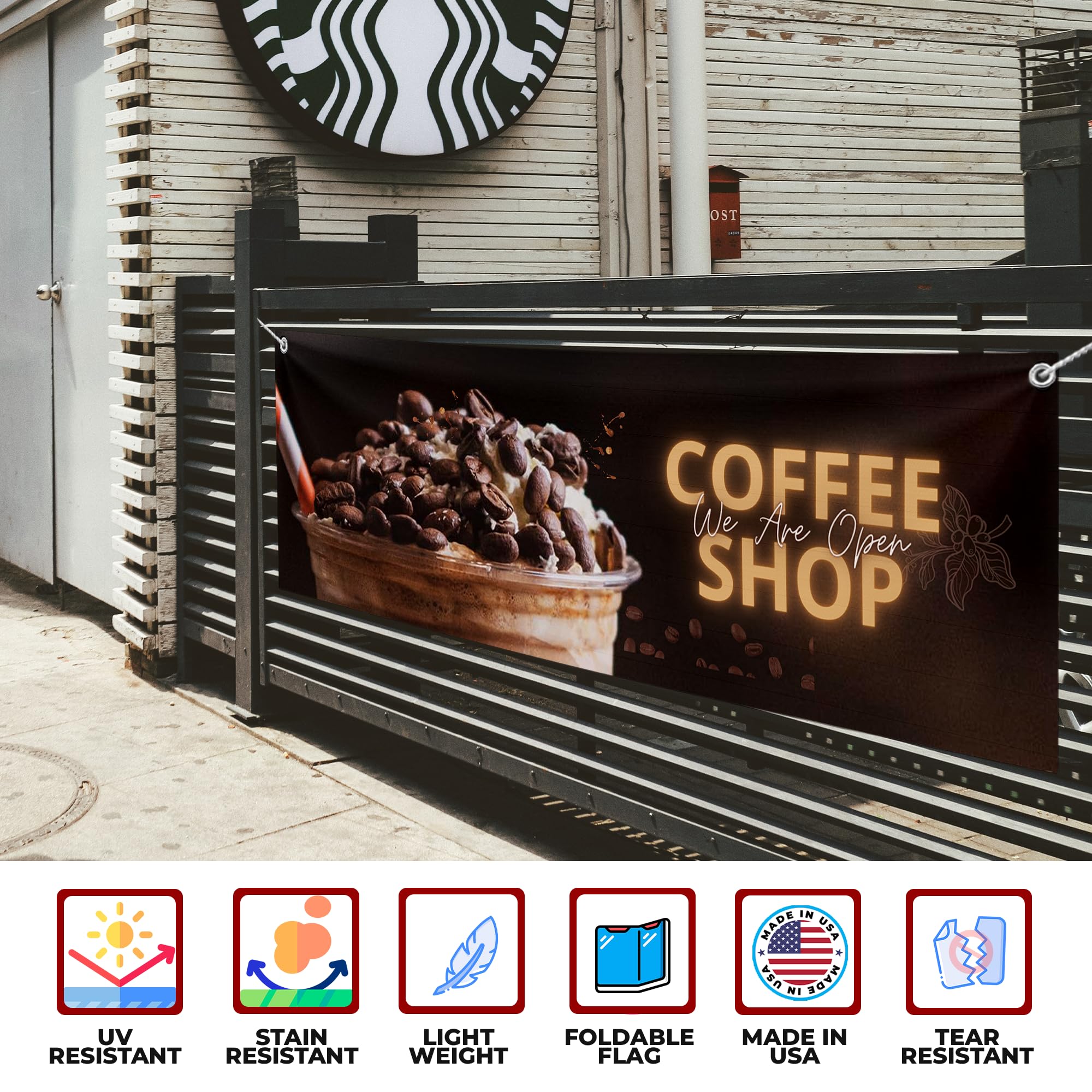 Coffee Shop Signs And Banners Shop Coffee Signs | BannerBuzz United
