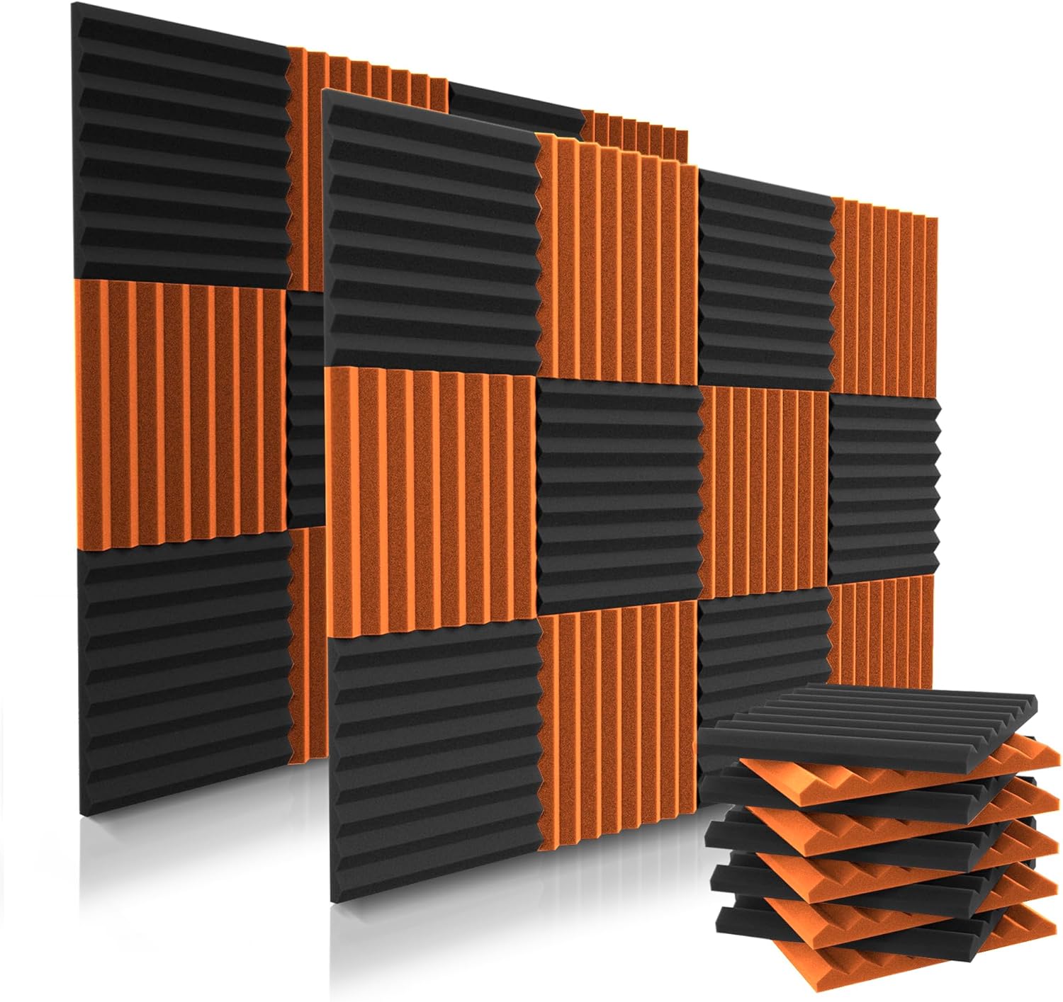 audiosoul 52 Pack Acoustic Panels 1 X 12 X 12 Inches - Acoustic Foam ...