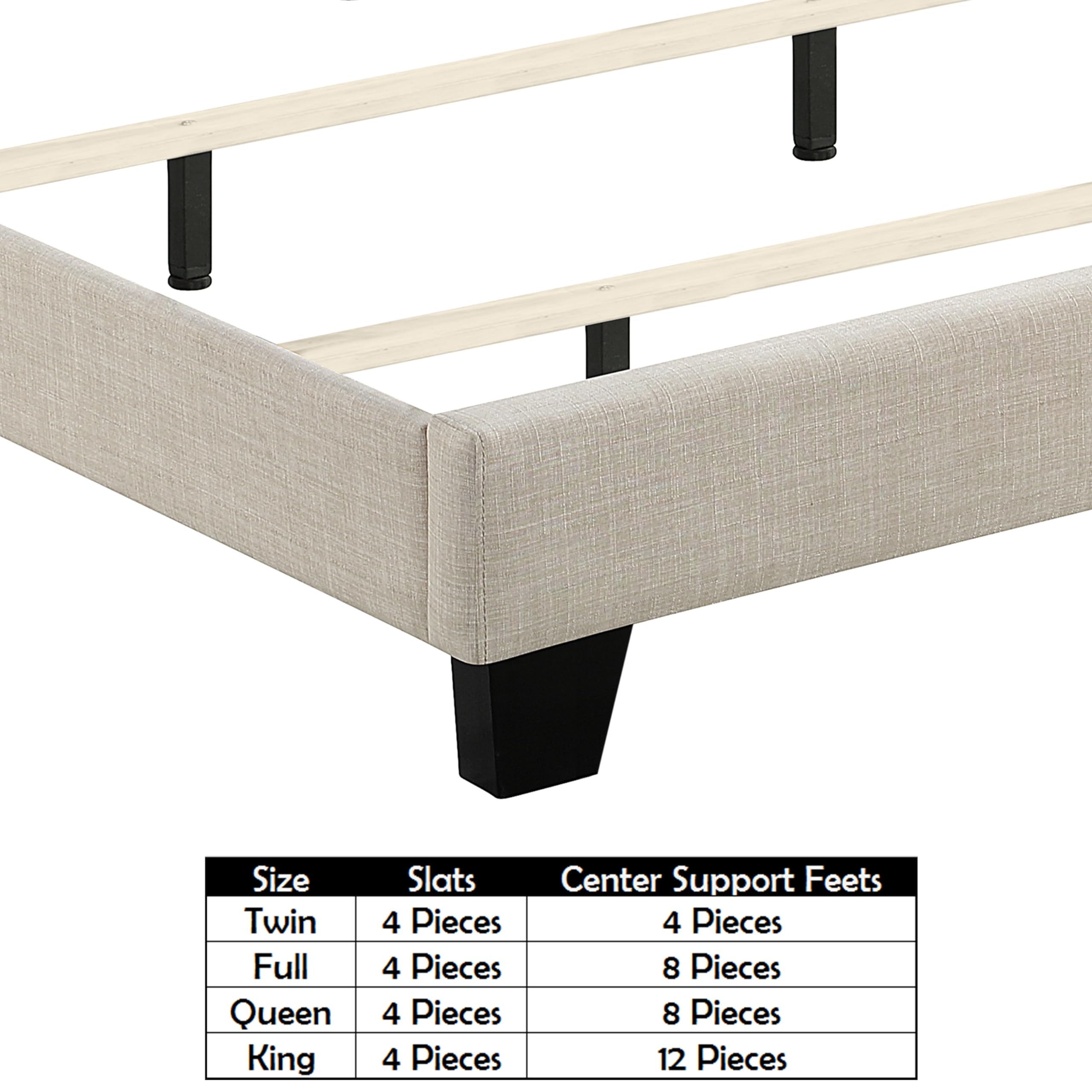 Snapklik.com : Rosevera Torrey Wingback Bed/Tufted Headboard Adjustable ...