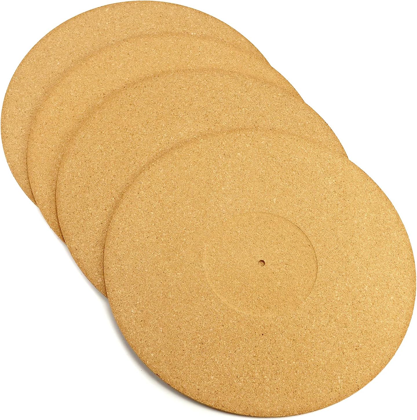 Amazon.com: QWORK Turntable Cork Platter Mat, 4 Pack 3mm Anti-Static ...