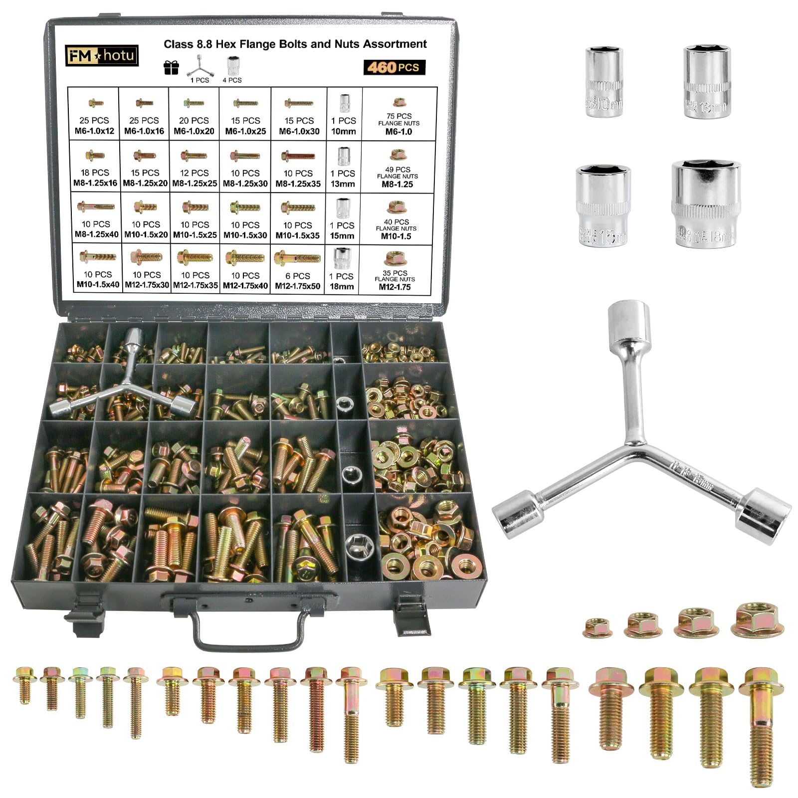 Snapklik.com : FMhotu 460Pcs Nuts And Bolts Assortment Kit, Metric ...