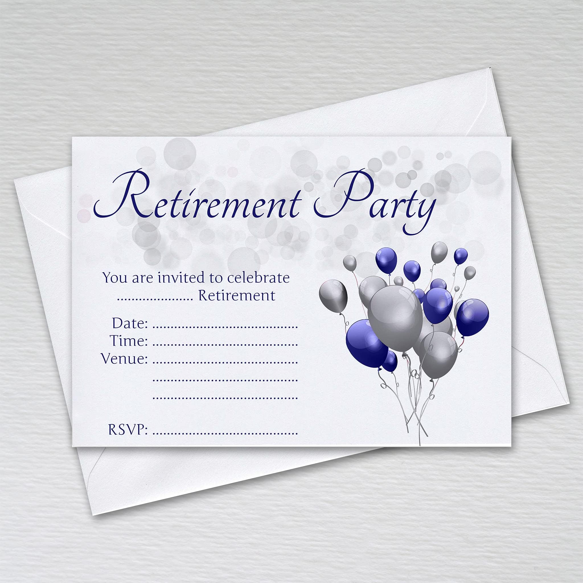10-100 Pack of Retirement Party Invitations with Envelopes: Leaving ...