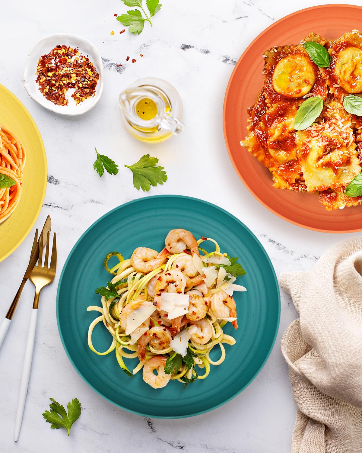 Snapklik.com : Badiano Unbreakable 9-Inch Deep Dinner Plates Set Of 8 ...