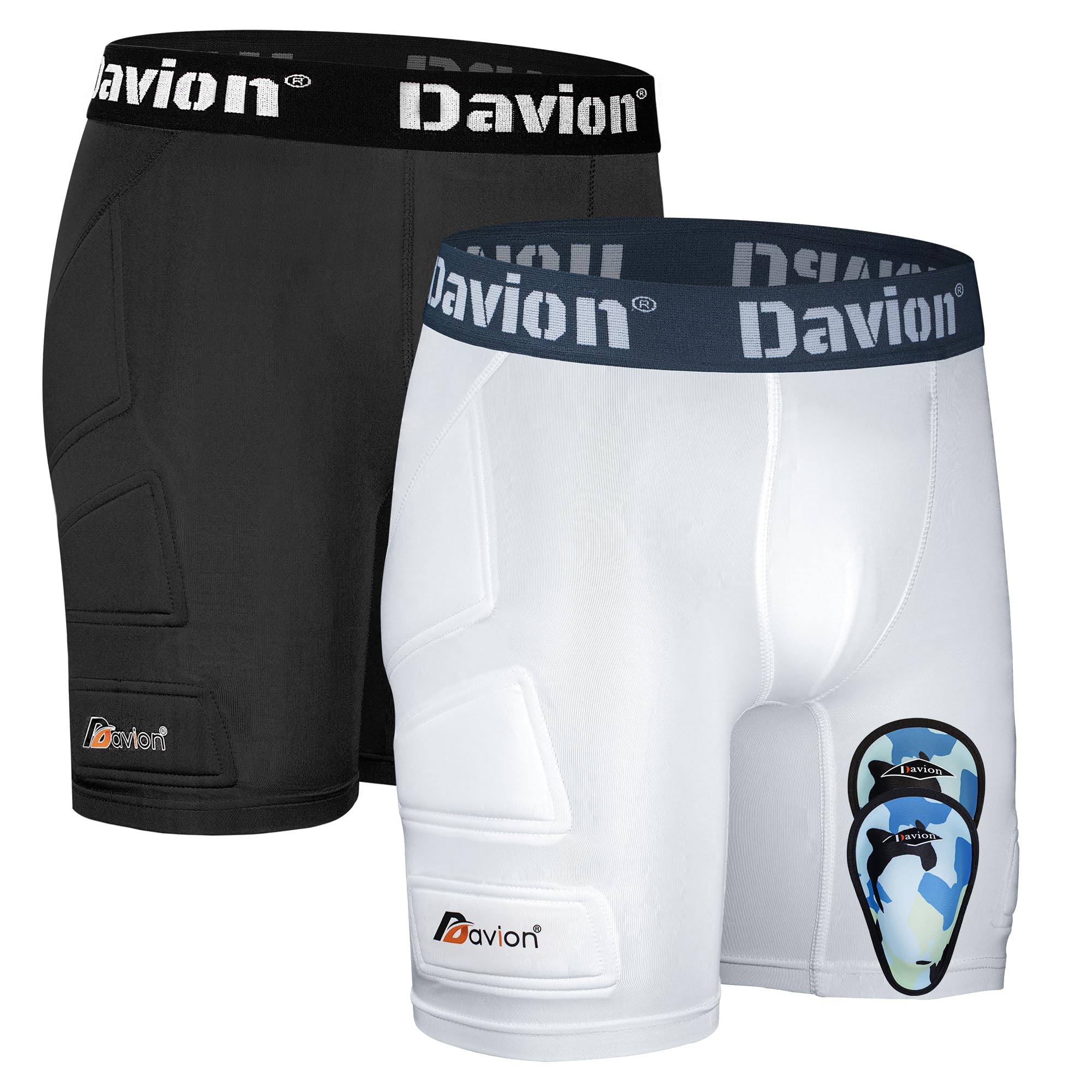 Snapklik.com : Davion 2 Packs Boys Baseball Sliding Padded Compression ...
