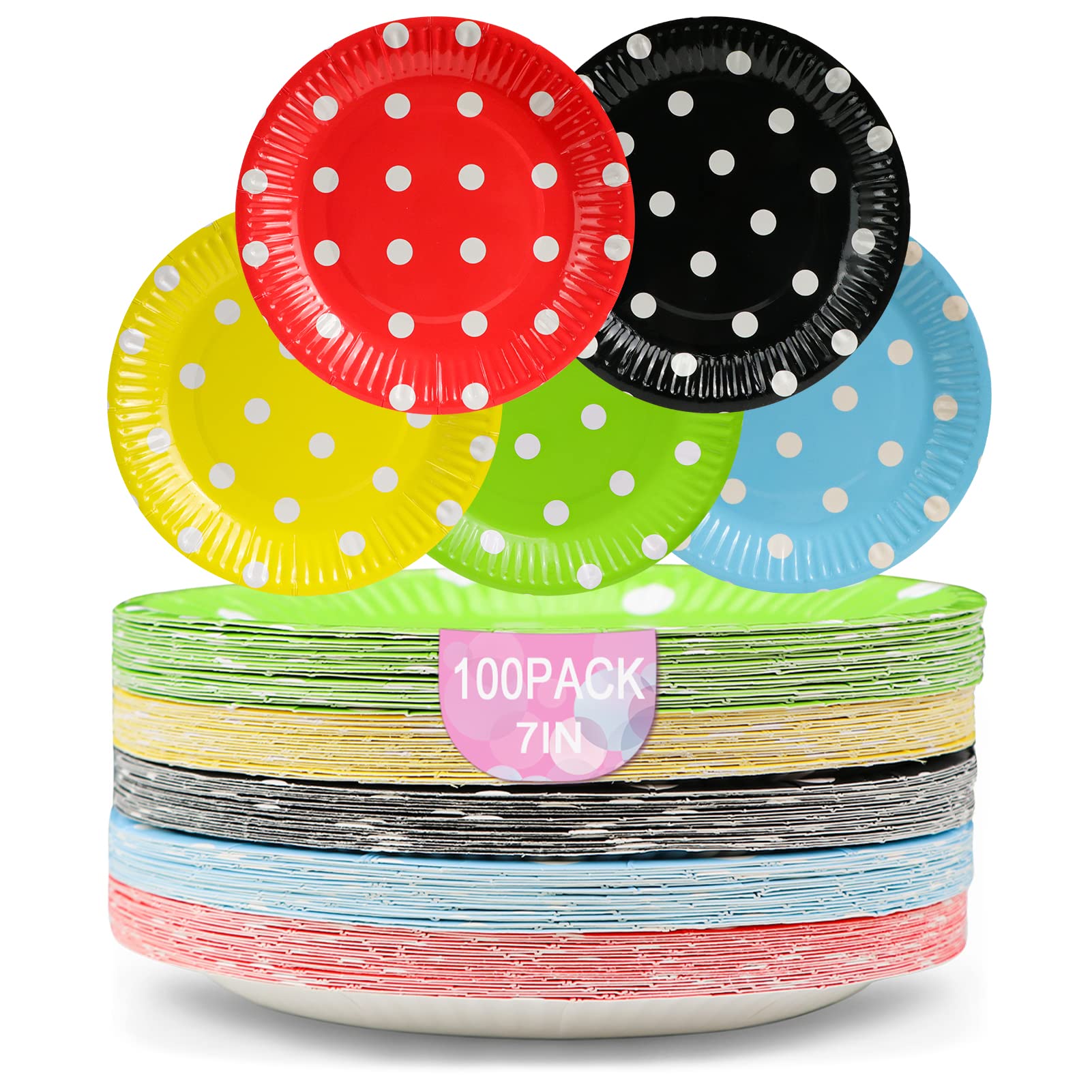 Paper Plates Disposable Party Plates: TMHYEE 100Pack Small Paper Plate ...