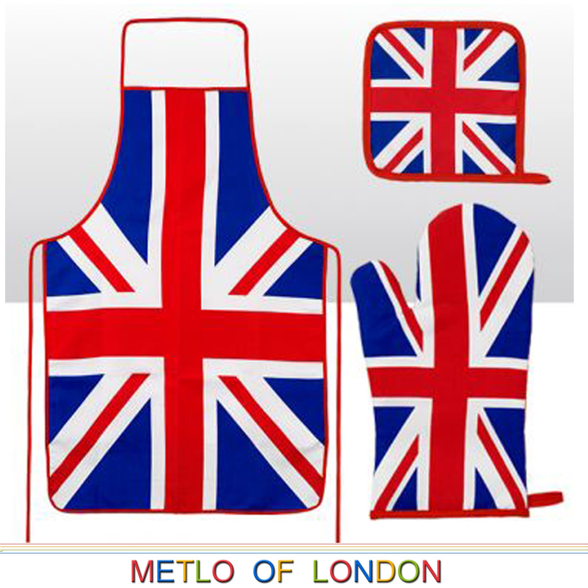 Union Jack Apron, Oven Mitt and Pot Holder : Amazon.co.uk: Home & Kitchen