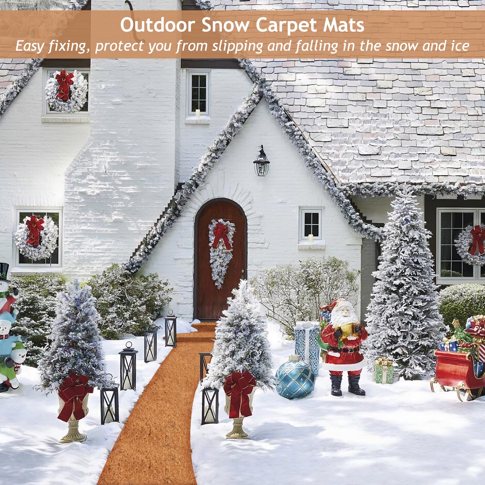 Snapklik.com : 4 Pack No Slip Ice And Snow Carpet Mats- 16 X 80 Inch ...