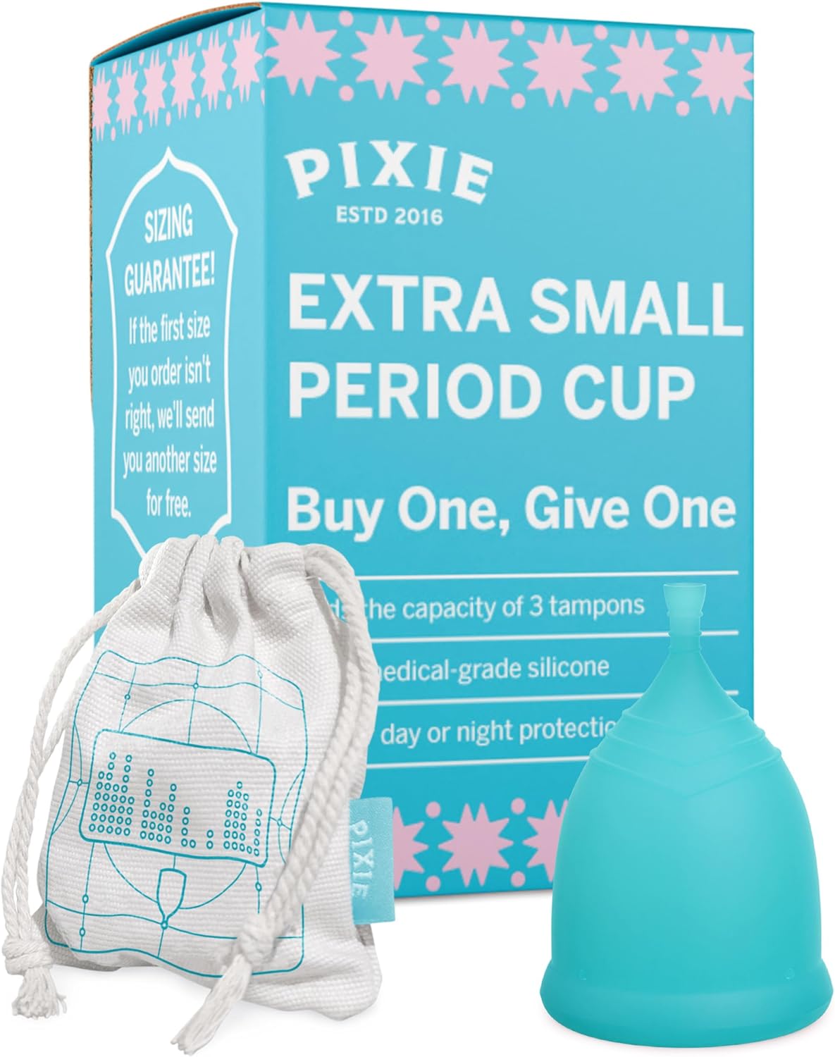 Amazon.com: Pixie Menstrual Cup - No Metals or Toxins - 100% Medical ...