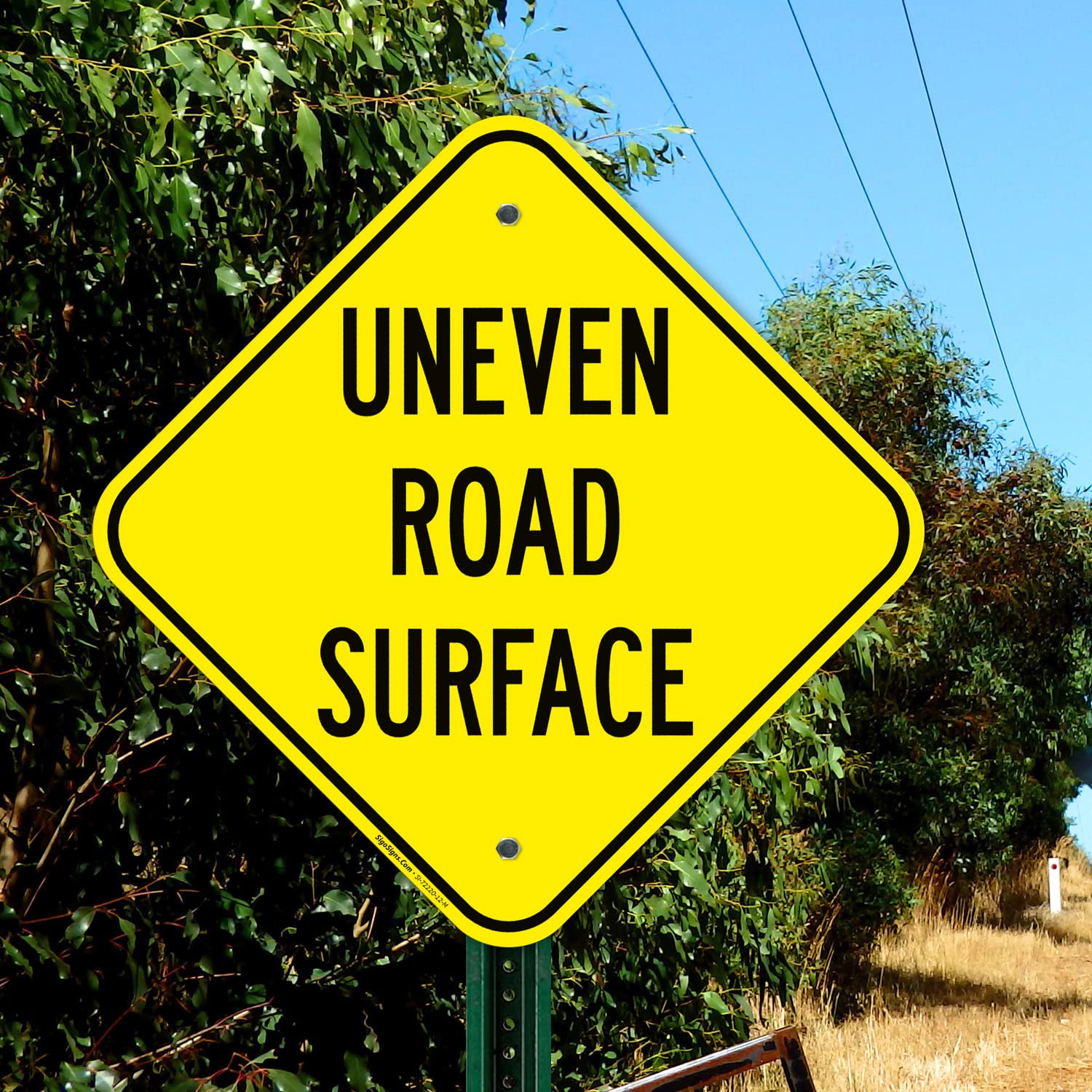 Road Sign Uneven Surface