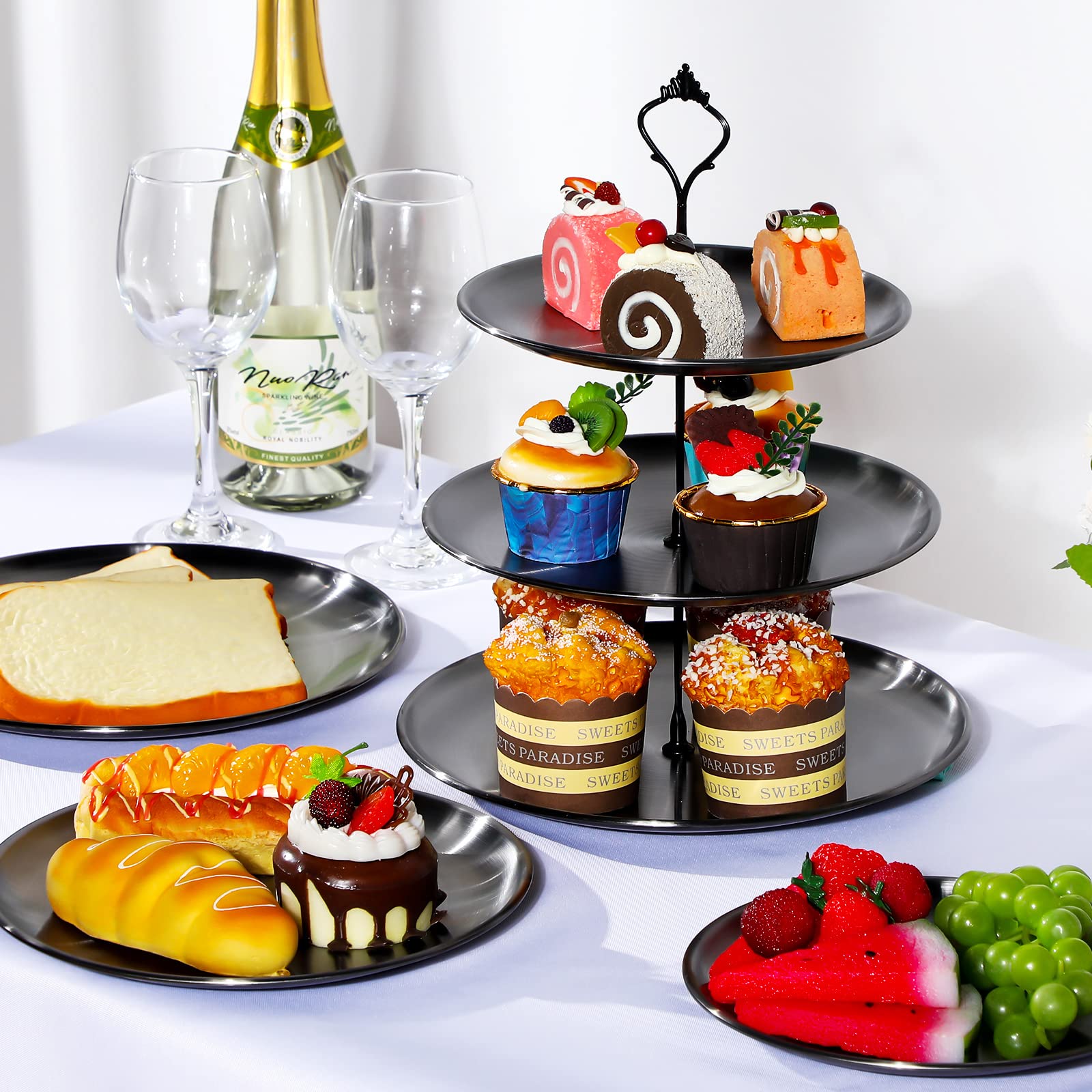 Snapklik.com : Gerrii Set Of 2 Cupcake Display Stands 3 Tier Serving ...