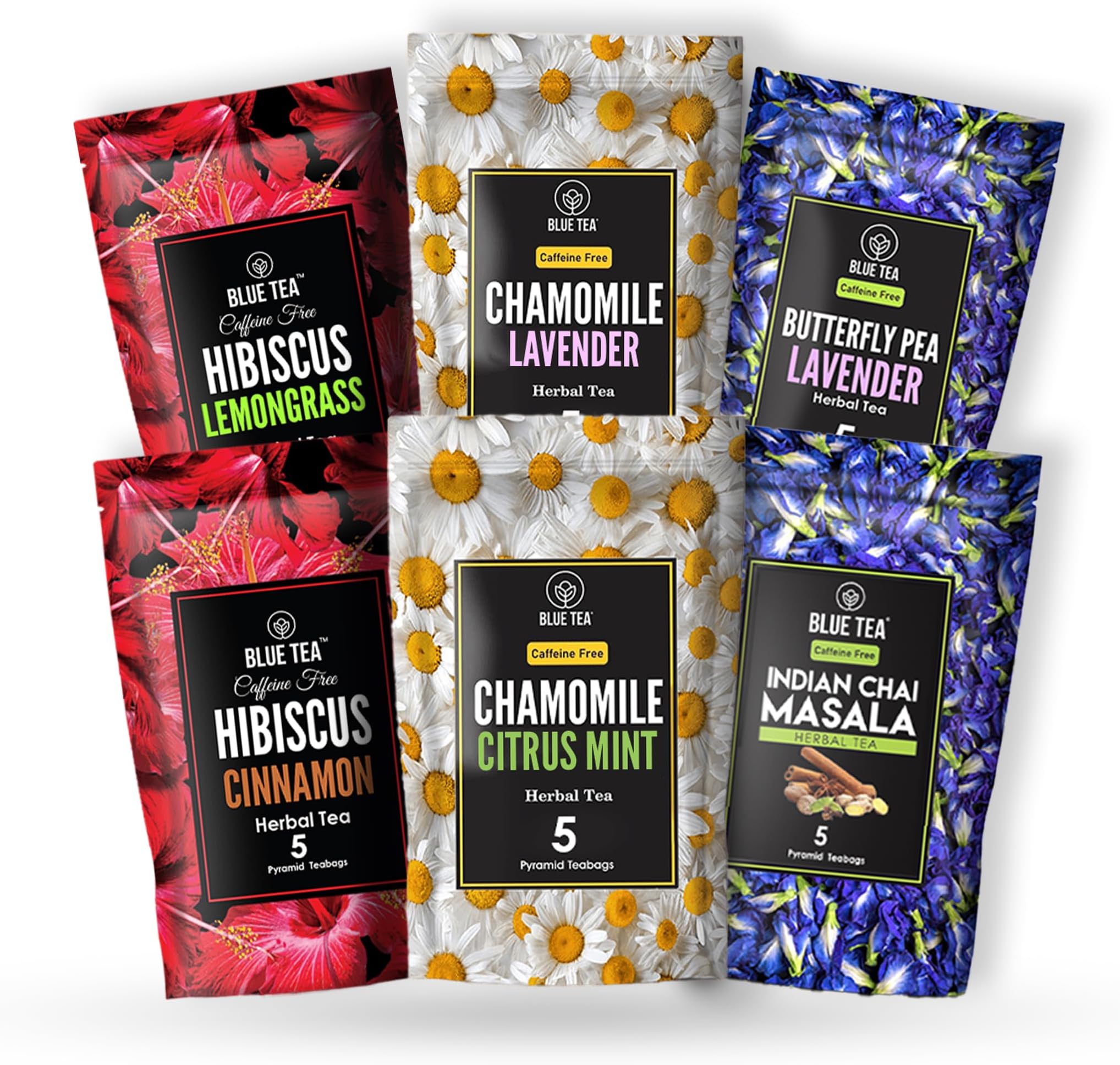 Amazon.com: BLUE TEA - Assortment Flower Tea Gift (30 Count - Pyramid ...