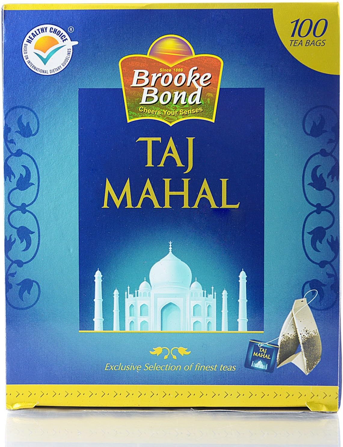 Amazon.com : Brooke Bond Taj Mahal Tea - Classic 100 Bags : Grocery ...