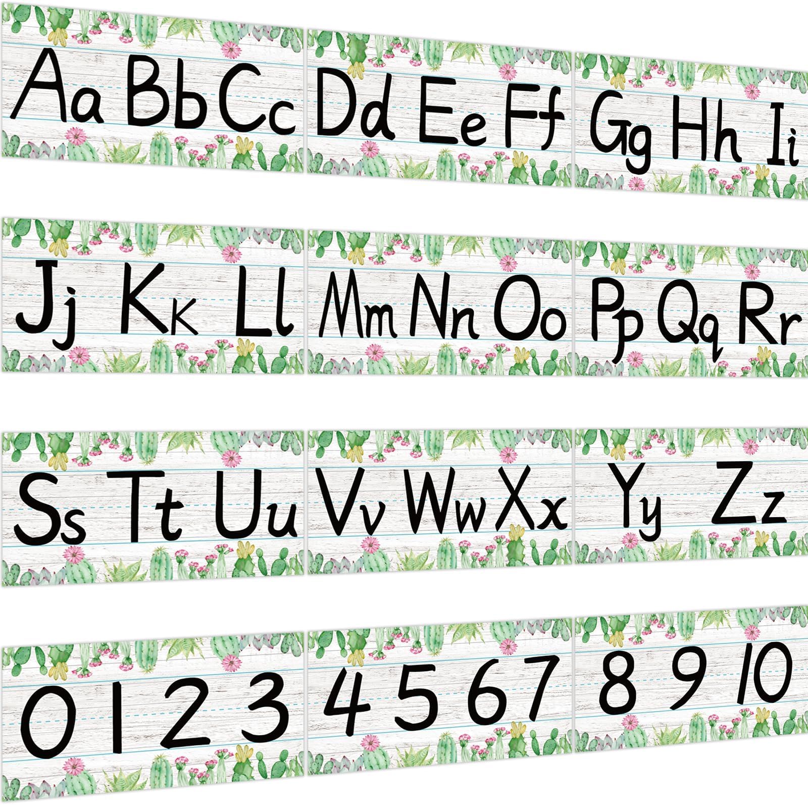 Amazon.com : gisgfim 12 Pieces Alphabet Bulletin Board Strips Set ...