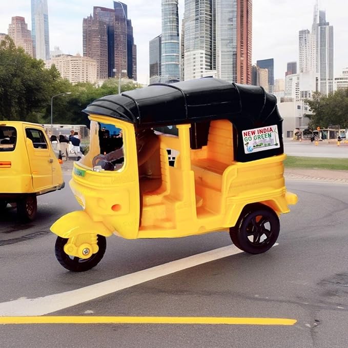 craft bay Auto Rickshaw Toy Car for Kids, Pull Back Wheel, Movable ...