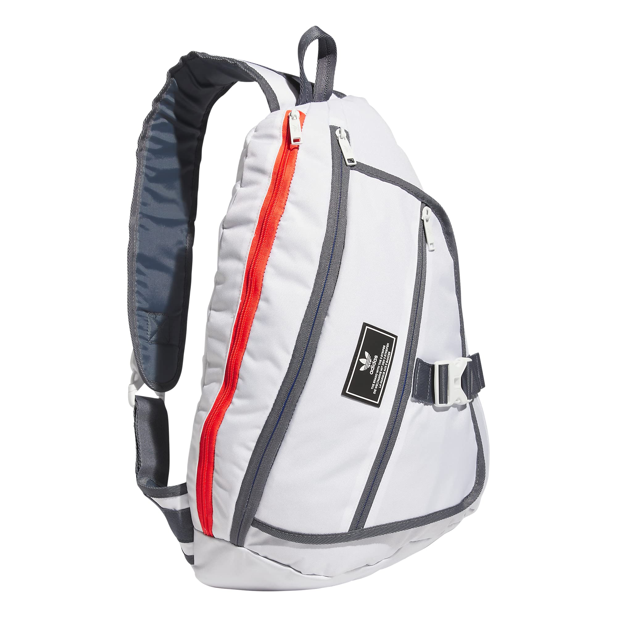 Amazon.com | adidas Originals National Sling Backpack, White/Onix Grey ...