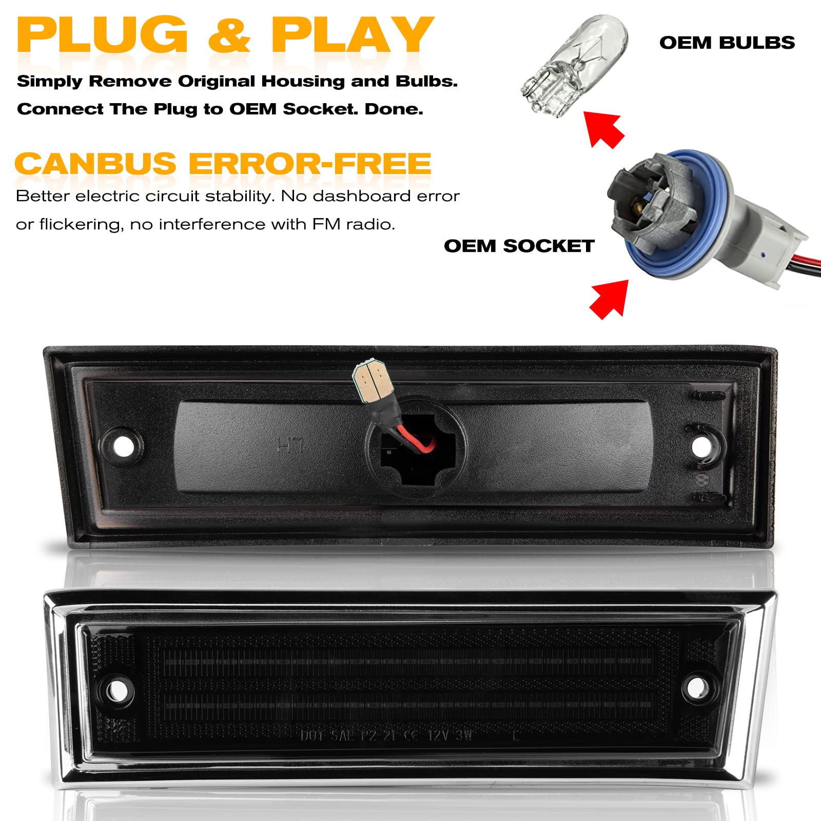 Snapklik.com : Gempro Led Side Marker Light For 1981-1991 Chevy/GMC C/K ...