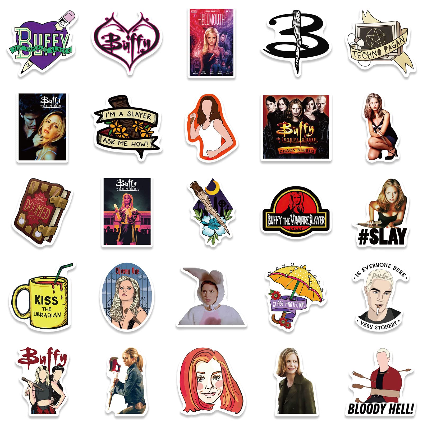 Buffy The Vampire Slayer Stickers Pack Of 50 Cool Us | Desertcart OMAN