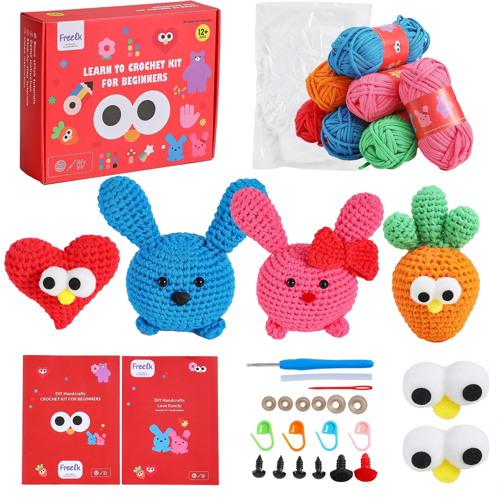 Crochet Kit for Beginners Crocheting, Complete Crochet Starter Kits ...