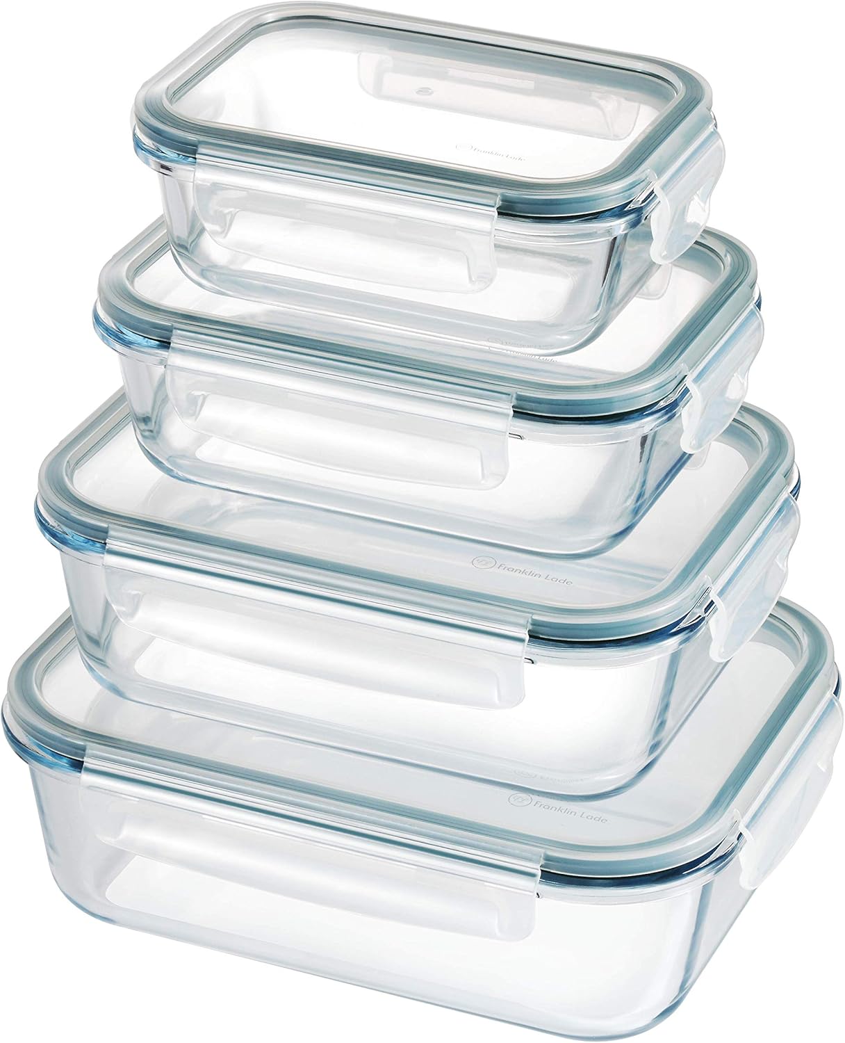 Franklin Lade Glass Food Storage Containers | 4 Piece Nesting Set | BPA ...