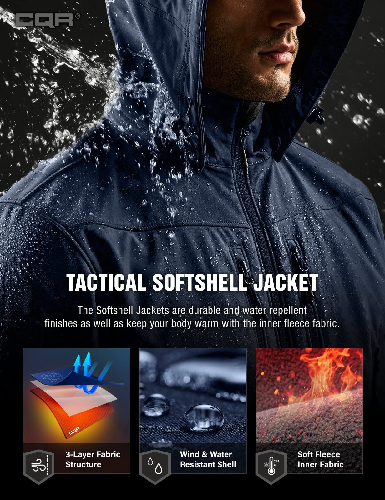 Snapklik.com : Mens Fleece Lined Tactical Softshell Jackets ...