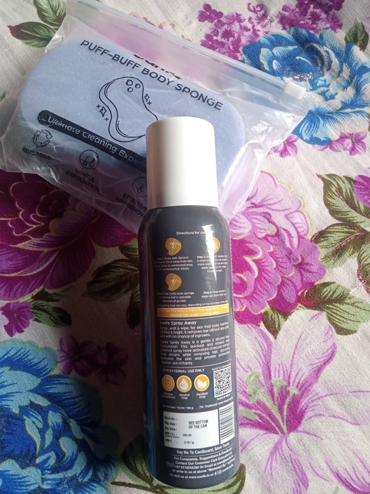 Sanfe Painless & Detan Hair Removal Spray Cream - 112 ml | For Chest ...