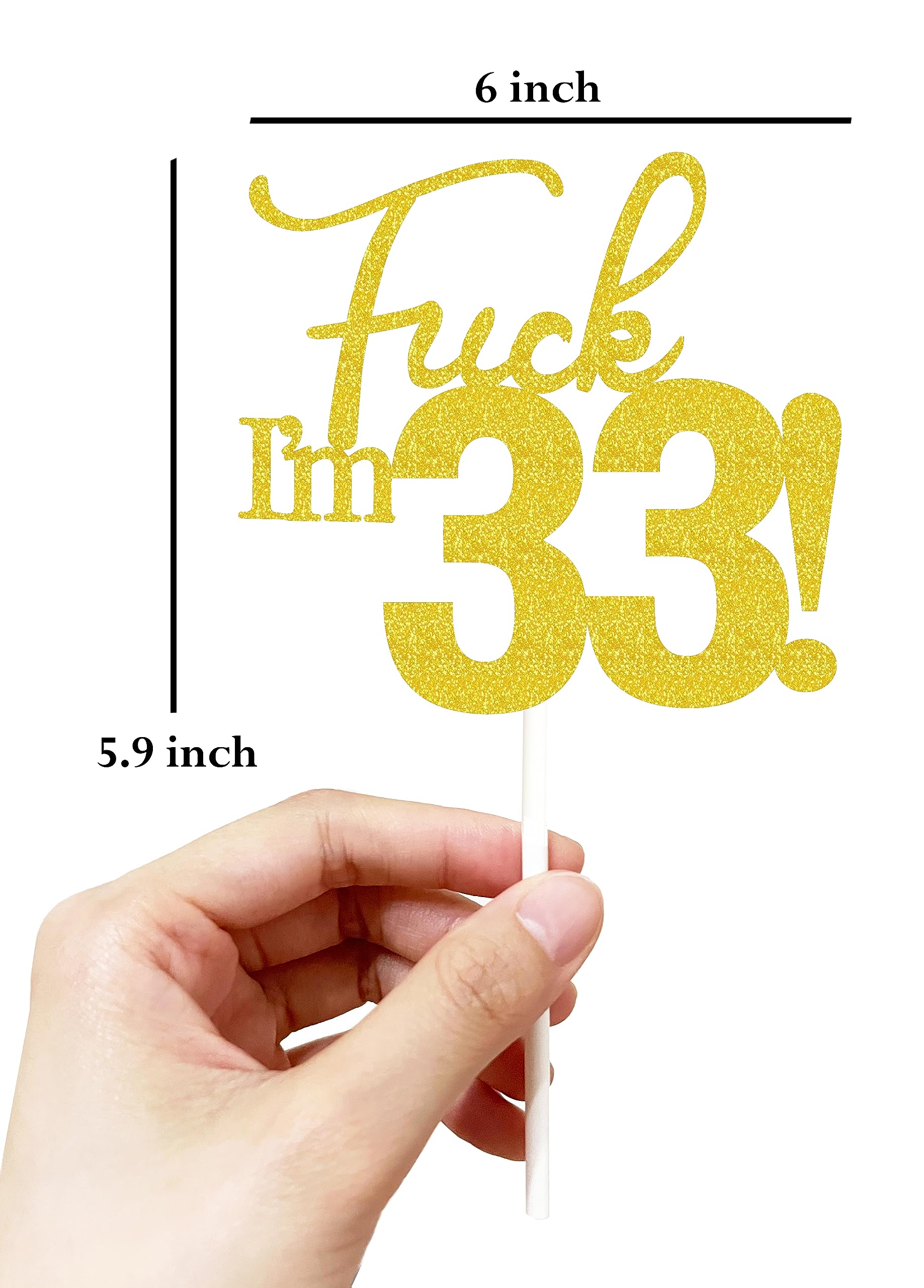 Snapklik.com : Birthday Gold Cake Toppers For Women, 33 Cake Topper ...