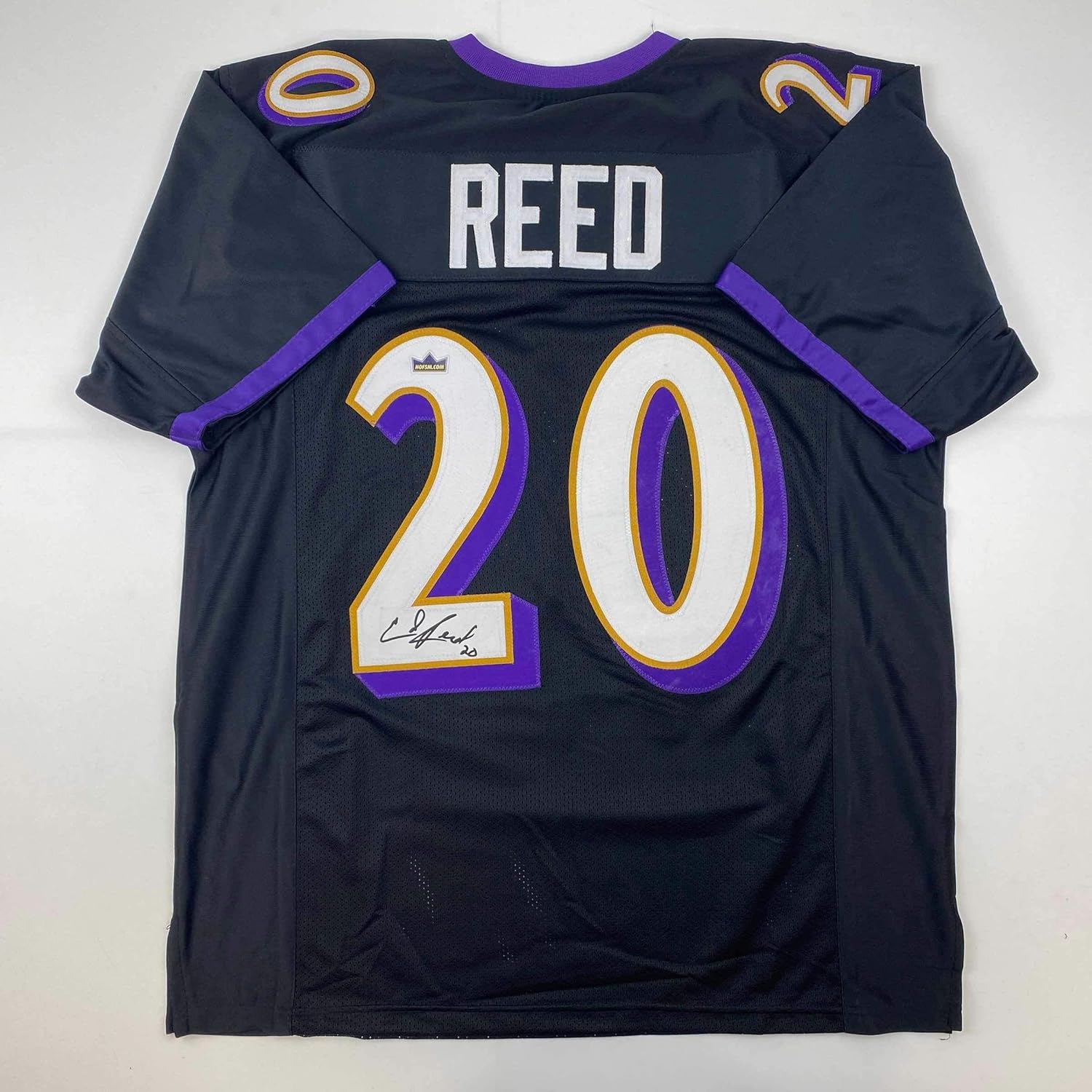 Facsimile Autographed Ed Reed Baltimore Black Reprint Laser Auto ...