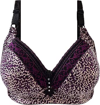Amazon.com: Women's Leopard Everyday Bra, 18 Hour Original Comfort ...