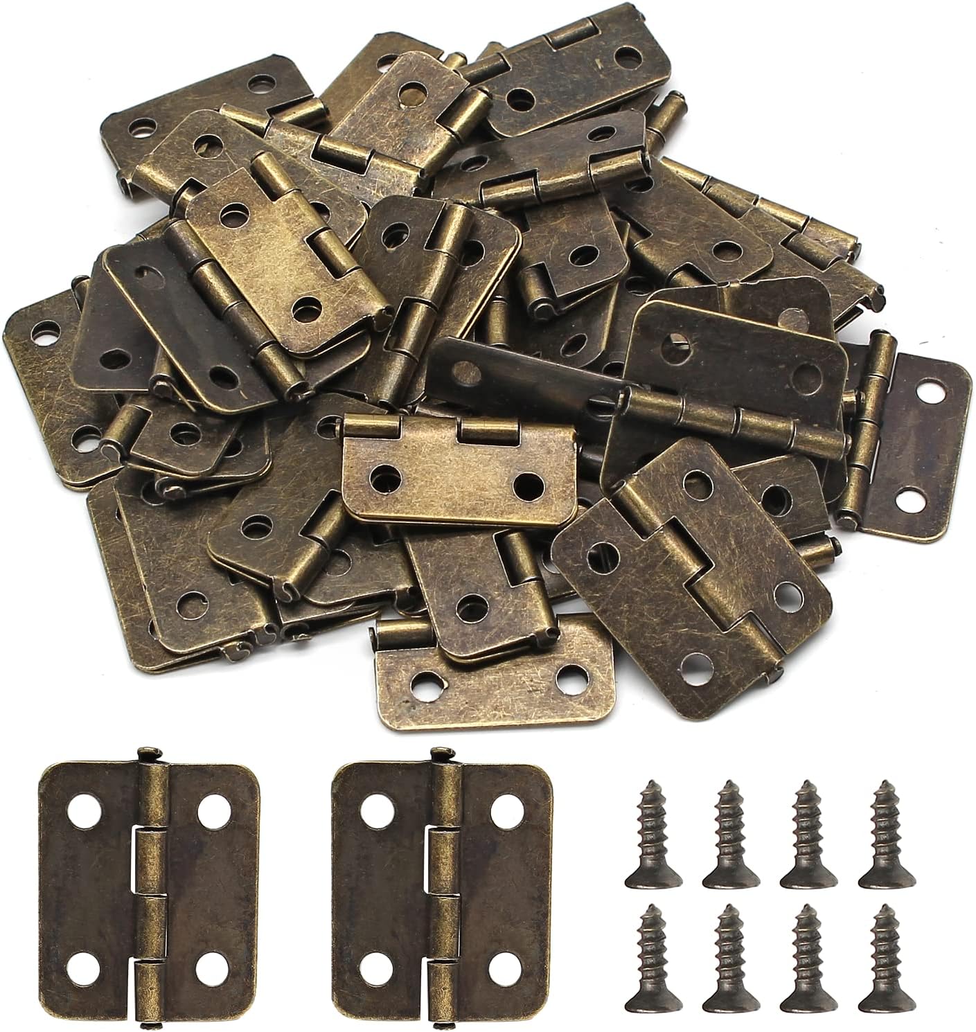 BokWin 50PCS 18 x 15 mm Mini Hinge for Wooden Jewelry Box Mini Pure ...