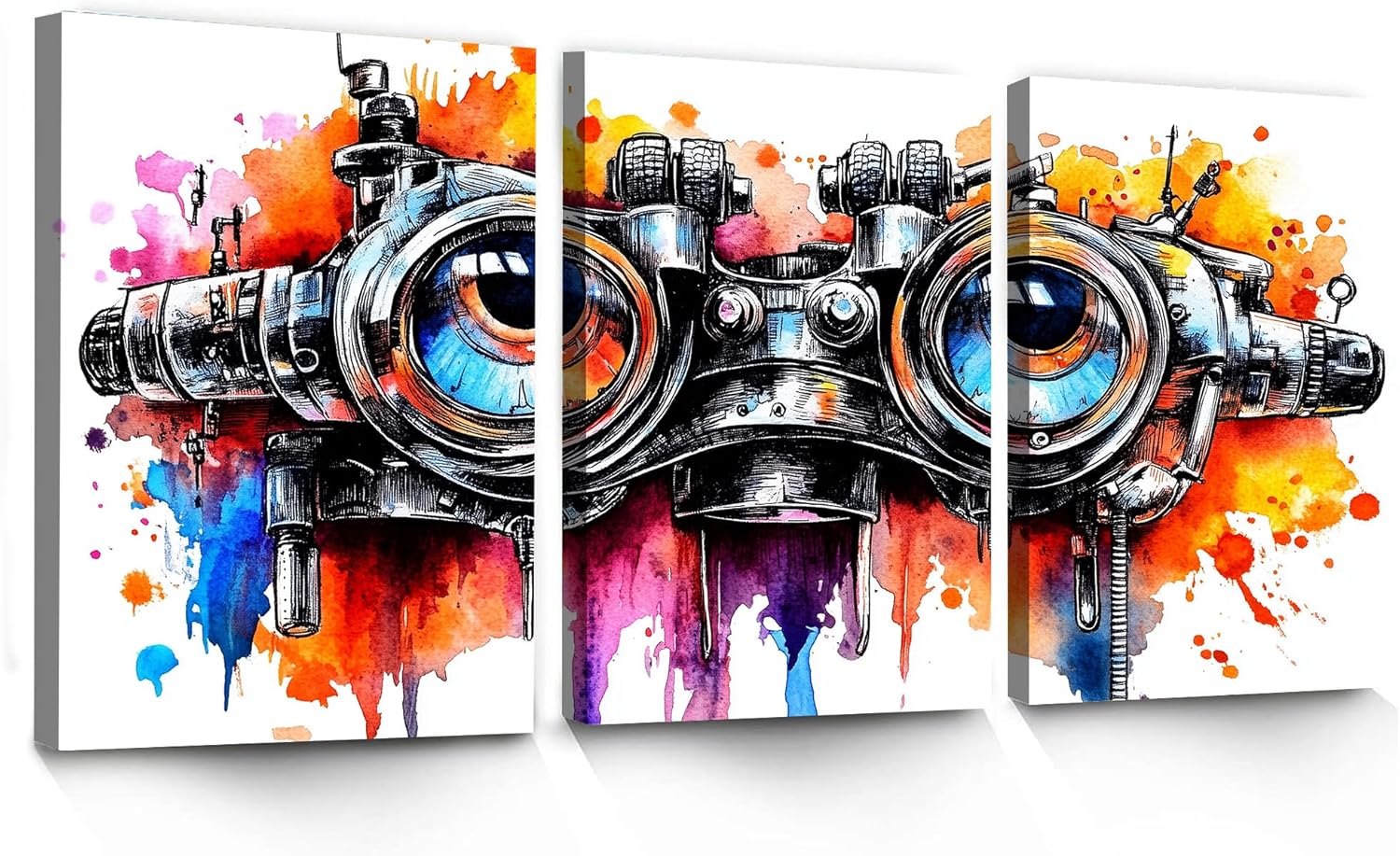 Amazon.com: LANZHENZHENART 3Pcs Watercolor Optometry Tool Wall Art ...