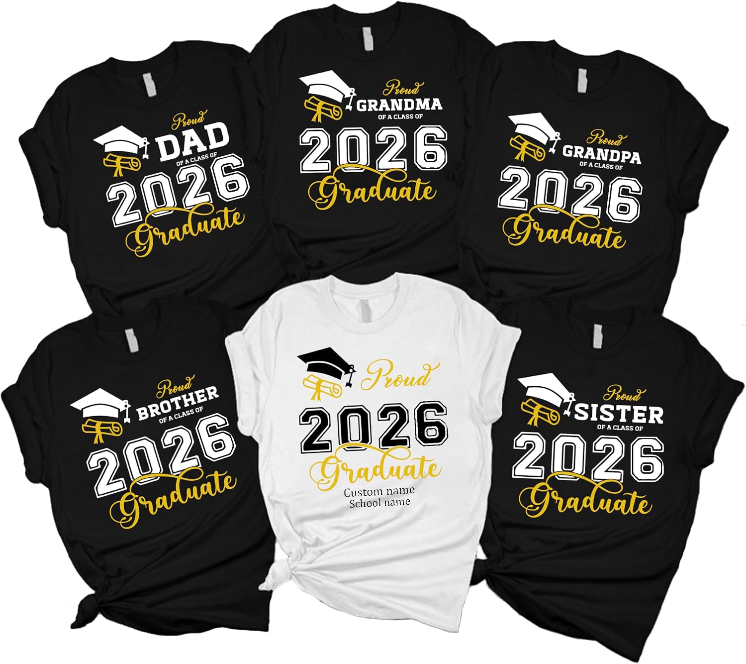 Amazon.com: Personalized Graduation Shirts, Class of 2026 Family ...