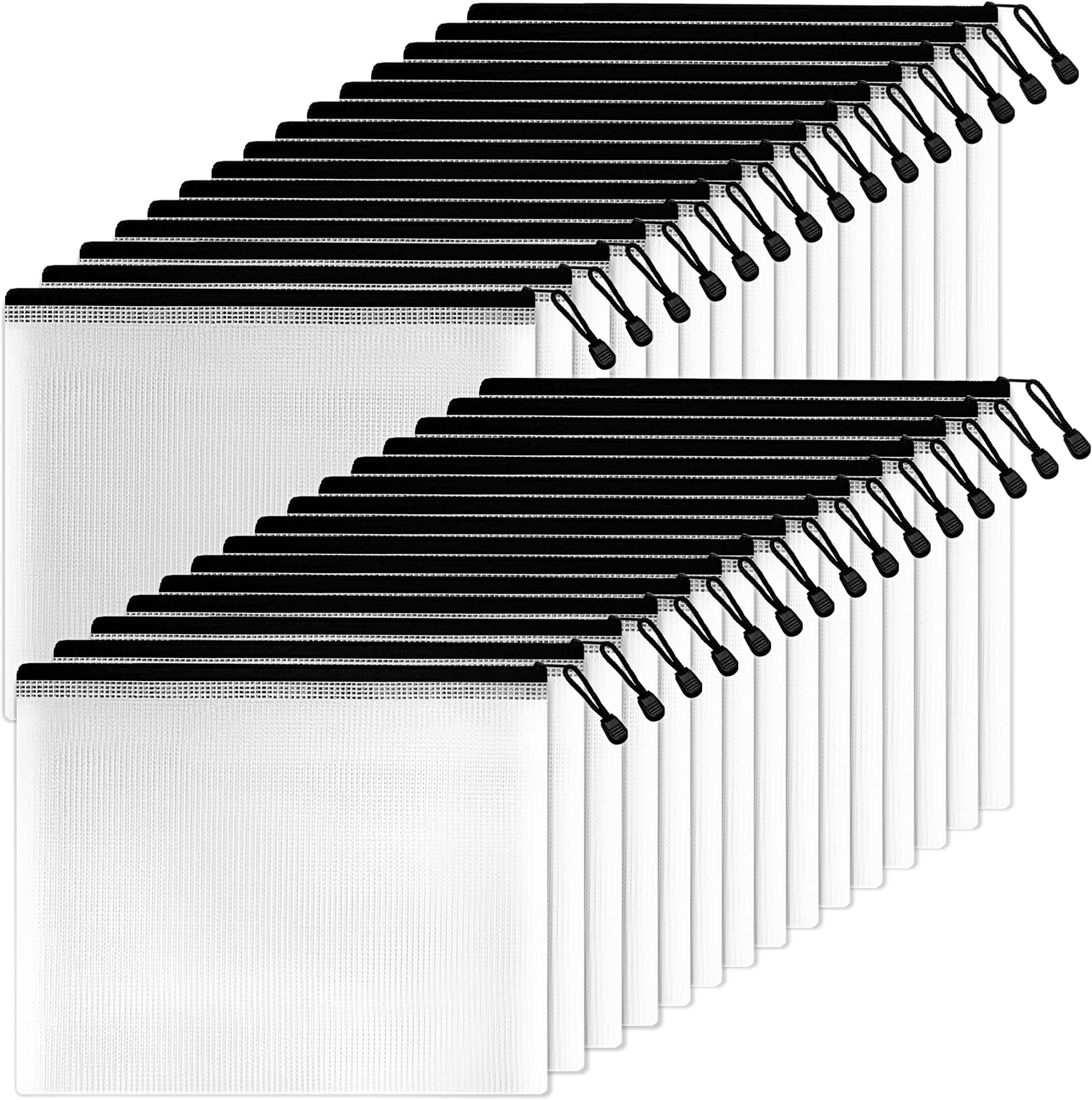 Amazon.com : 200 Pcs A4 Mesh Zipper Pouch Bulk Waterproof Mesh Zipper ...