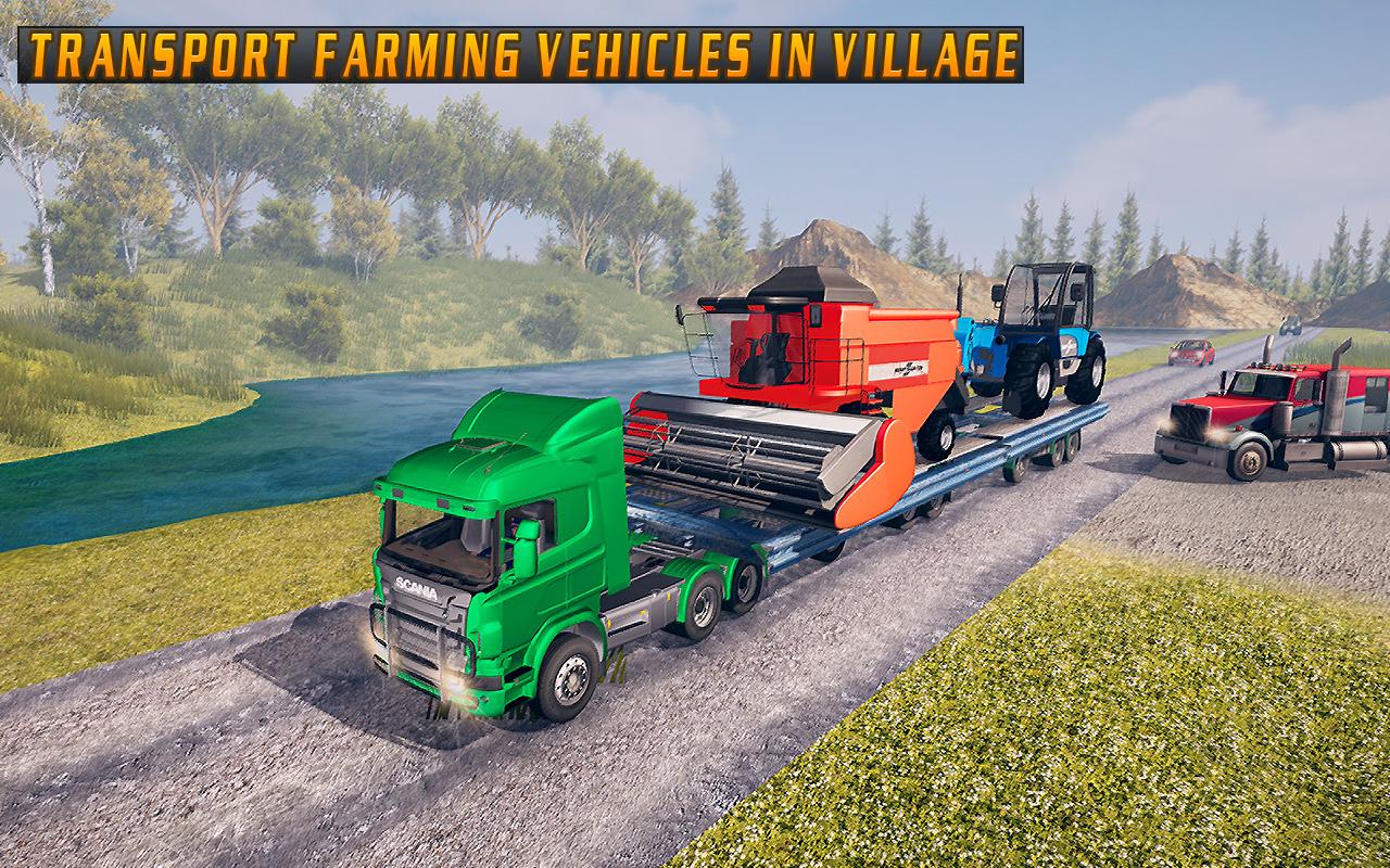 Modern Farming Machines Transporter Truck Simulator: Heavy Cargo ...