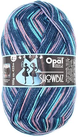 Amazon | 毛糸 ソックヤーン Opal オパール Showbiz（ショービズ） 4ply（4本撚り） ウール混 11390.幕開け | 毛糸 通販
