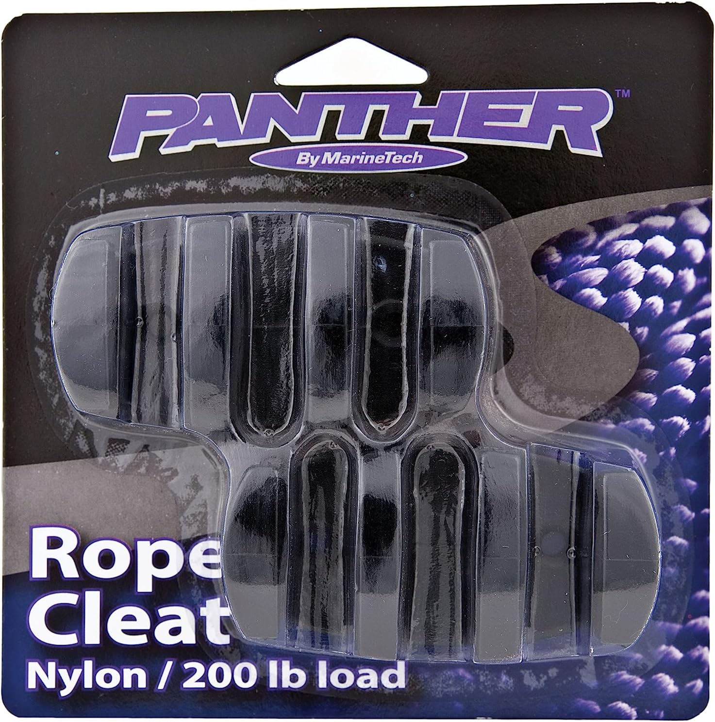 Amazon.com : Panther Marine Rope Cleat 3" Black Nylon 2 Per Pack ...